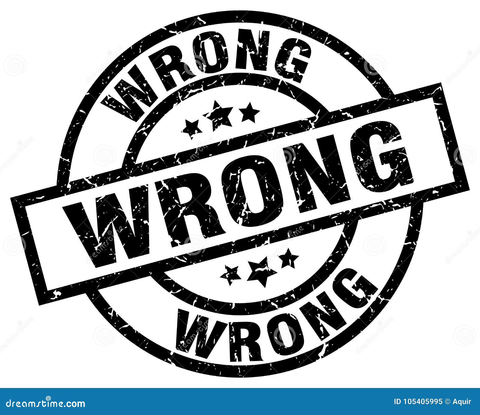 Wrong stamp stock vector. Illustration of retro, badge - 105405995