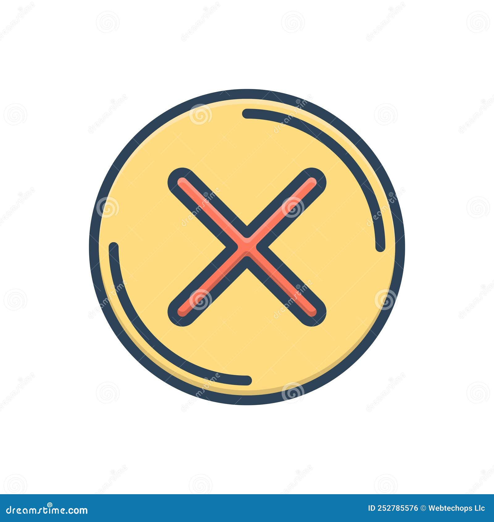 Color Illustration Icon for Wrong, Incorrect and Erroneous Stock Vector ...