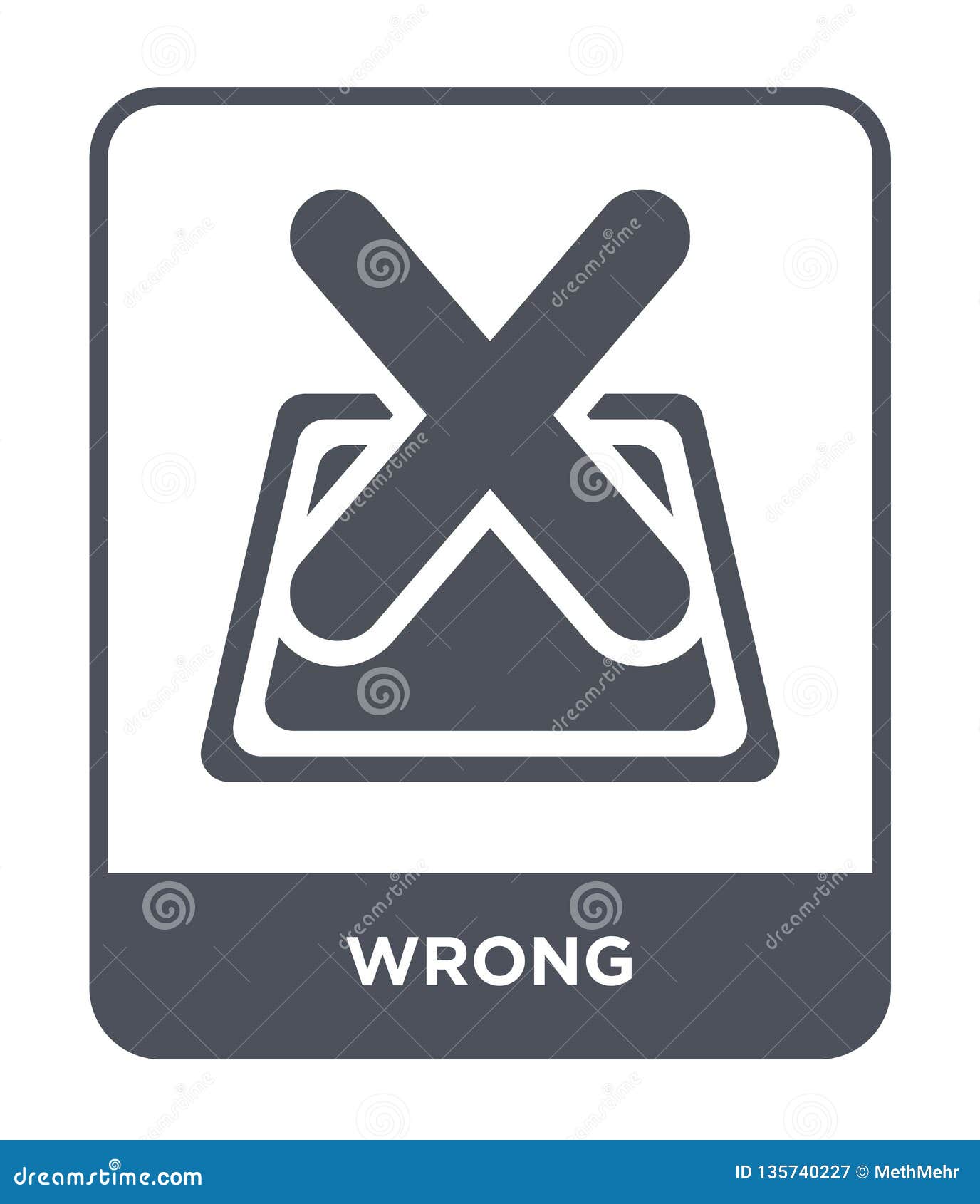 Wrong Icon in Trendy Design Style. Wrong Icon Isolated on White ...
