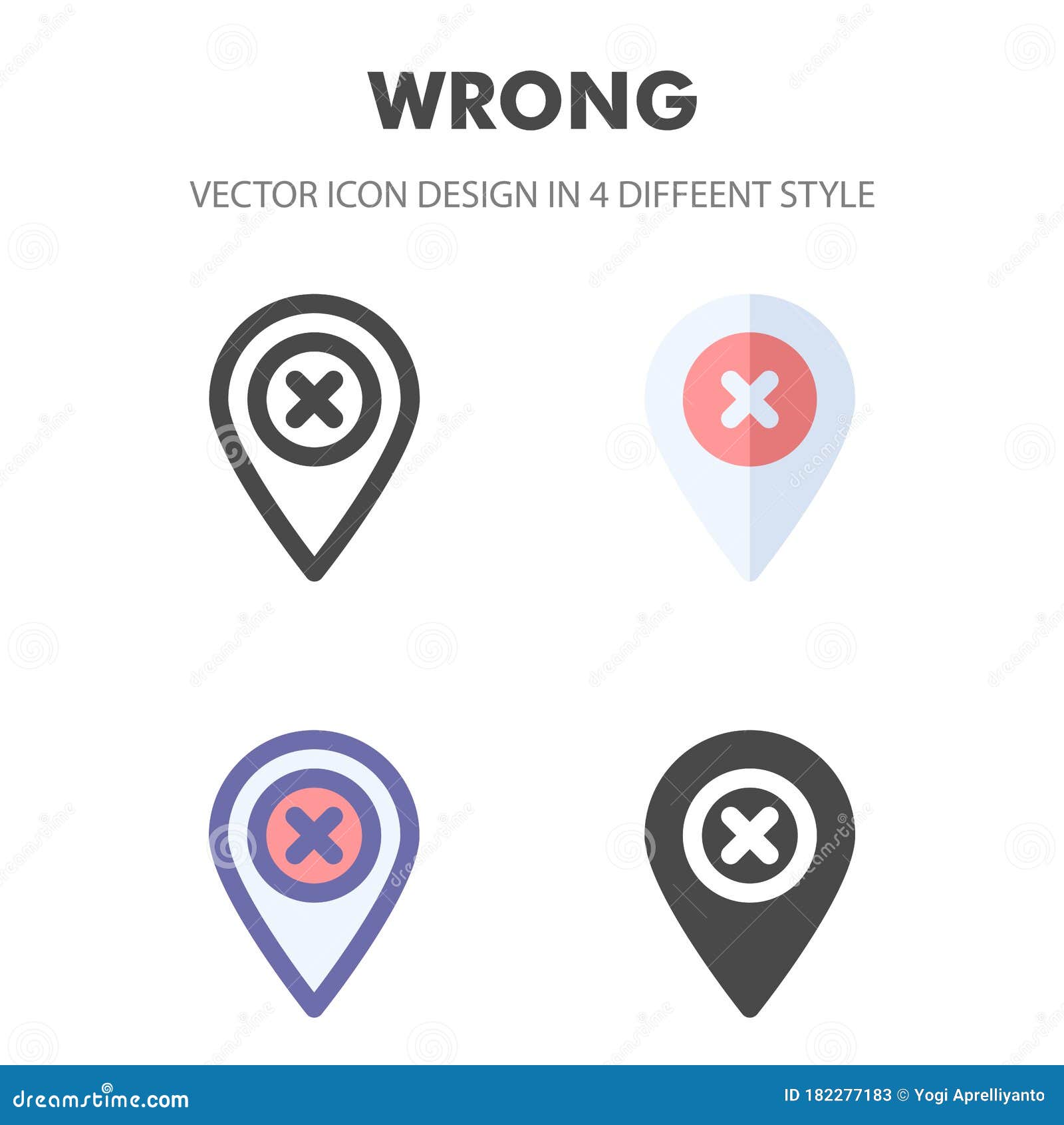 Wrong Icon. for Your Web Site Design, Logo, App, UI. Vector Graphics ...