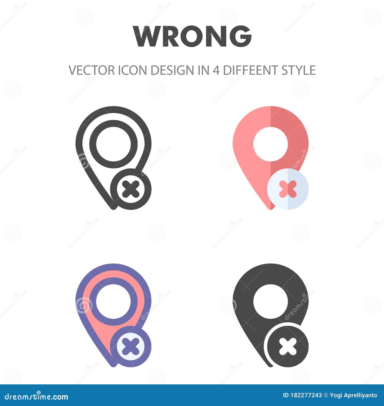 Wrong Icon. for Your Web Site Design, Logo, App, UI. Vector Graphics ...