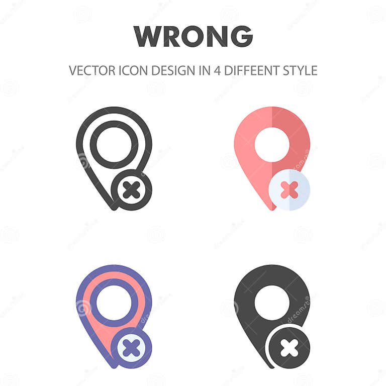 Wrong Icon. for Your Web Site Design, Logo, App, UI. Vector Graphics ...