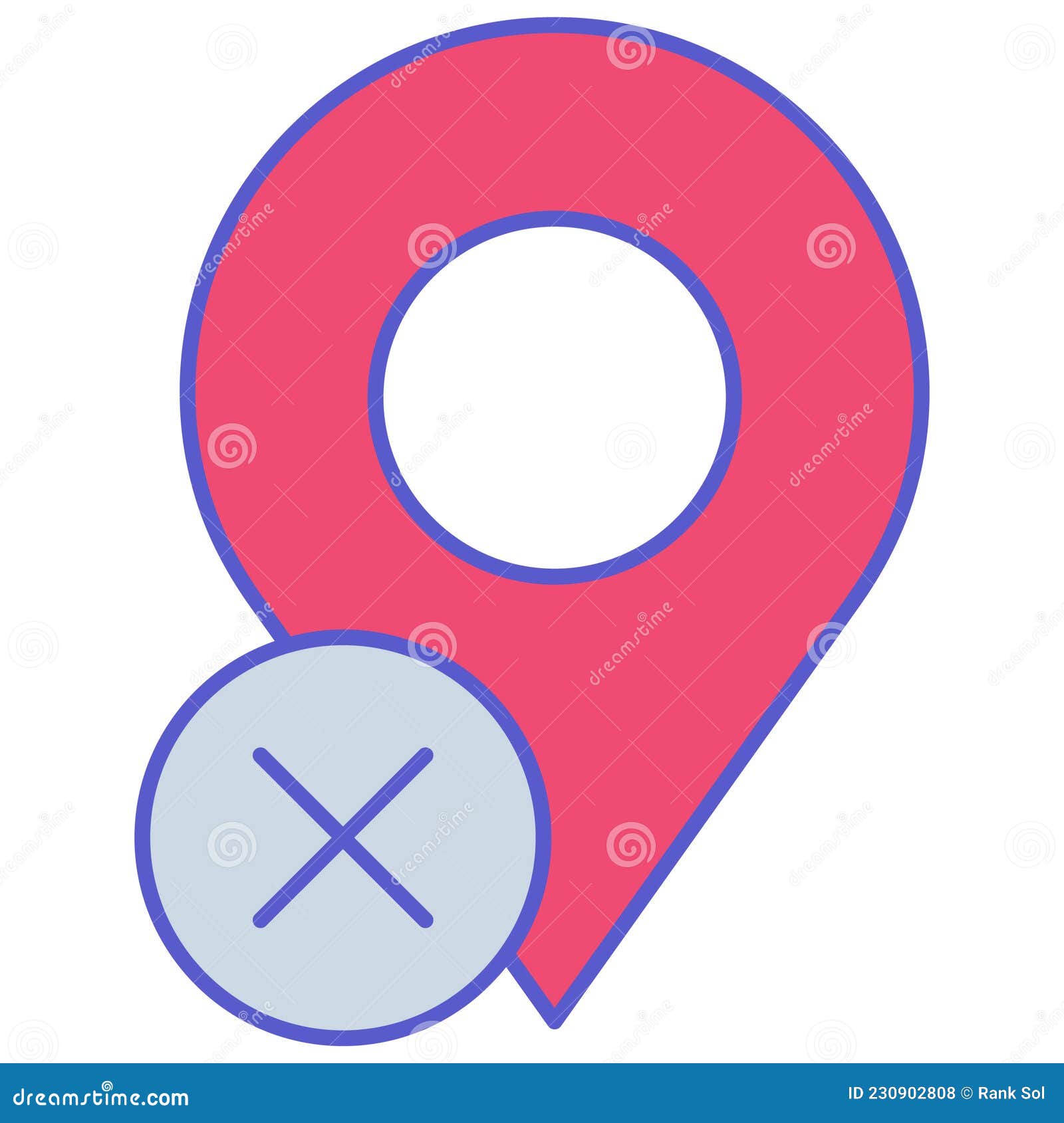 Wrong Location Isolated Vector Icon Which Can Easily Modify or Edit ...