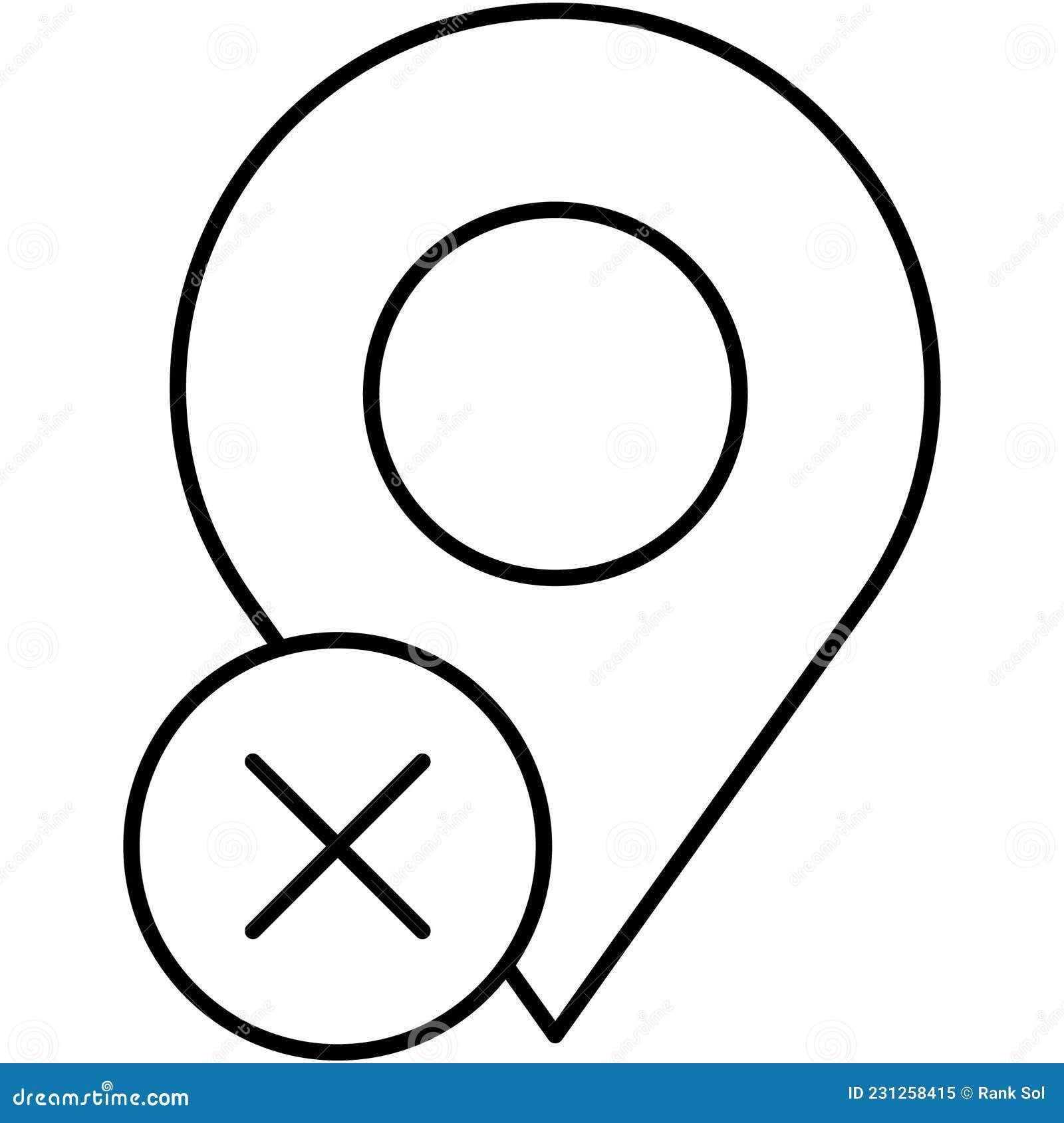 Wrong Location Isolated Vector Icon Which Can Easily Modify or Edit ...