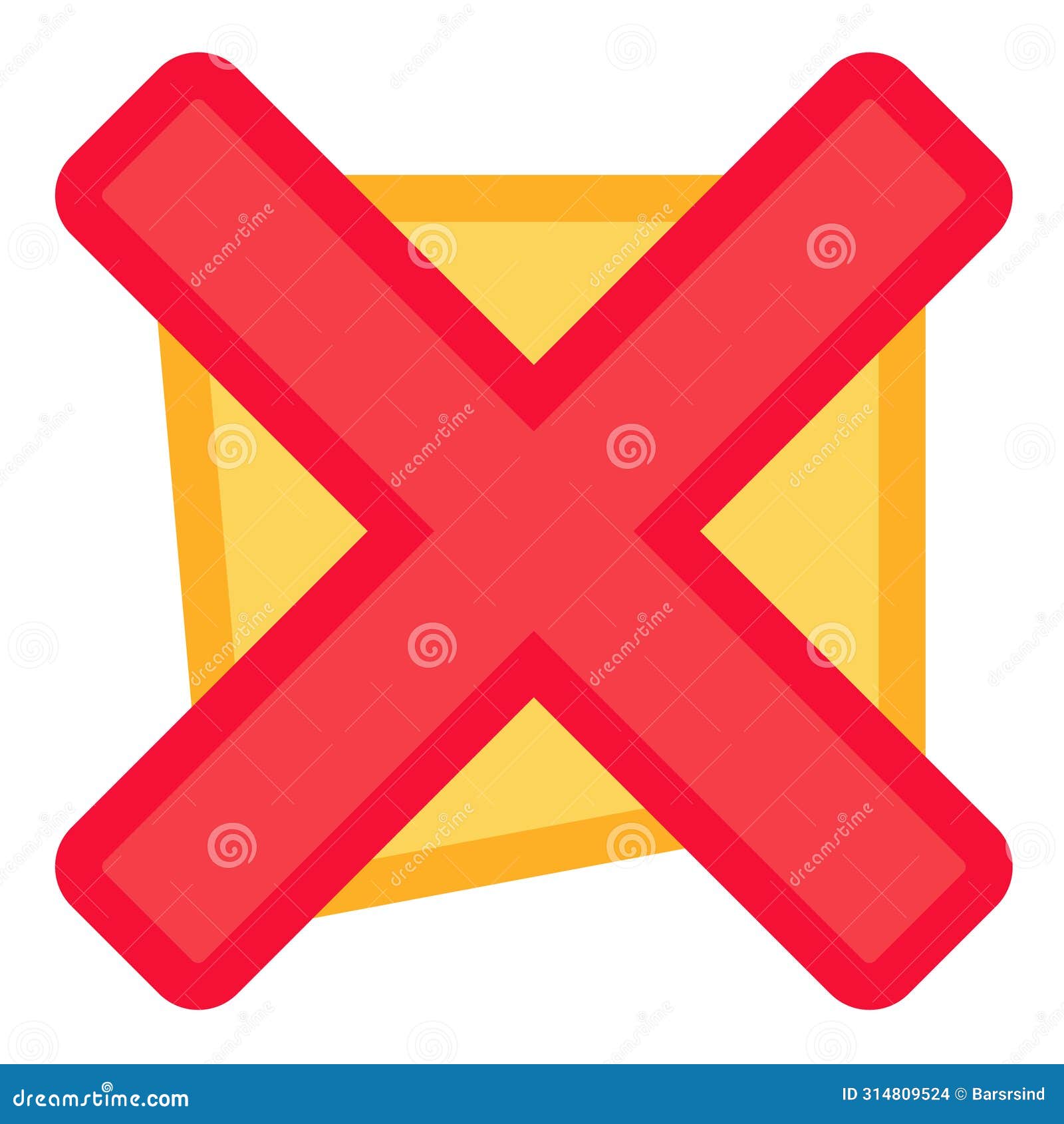 Wrong Mark Cross Icon Negative Choice Button Stock Vector ...