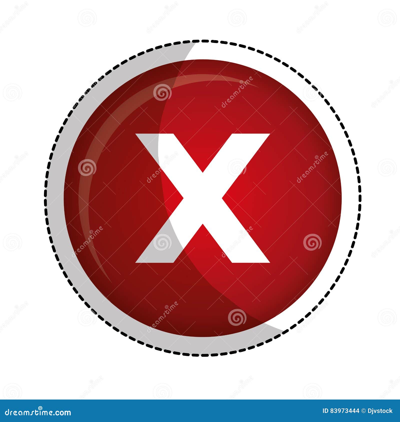 Wrong mark icon stock illustration. Illustration of exit - 83973444