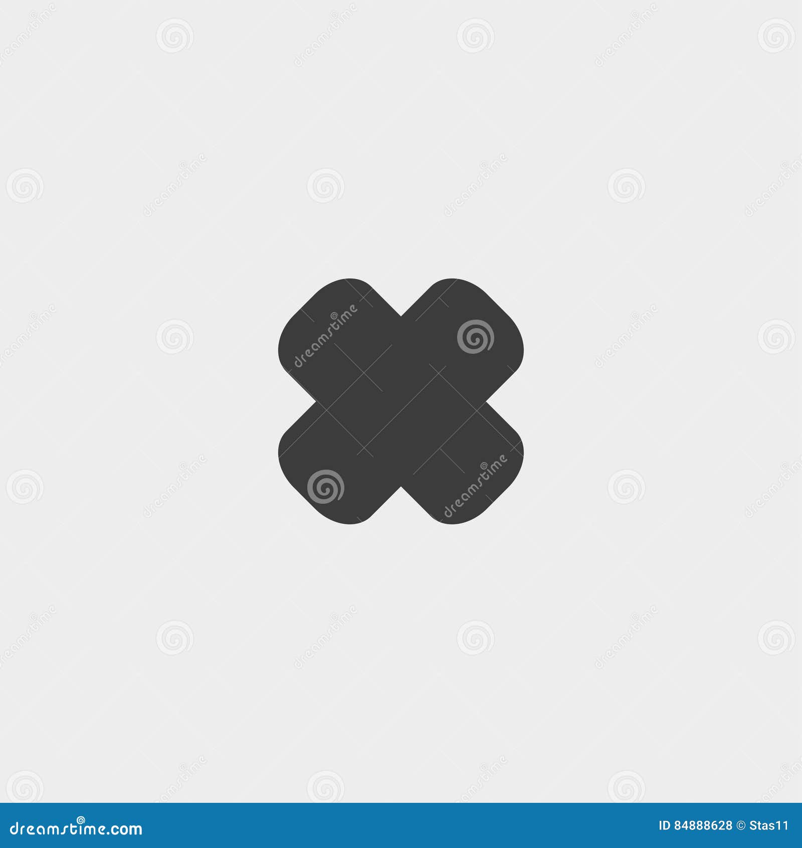 Wrong Mark Icon in a Flat Design in Black Color. Vector Illustration ...