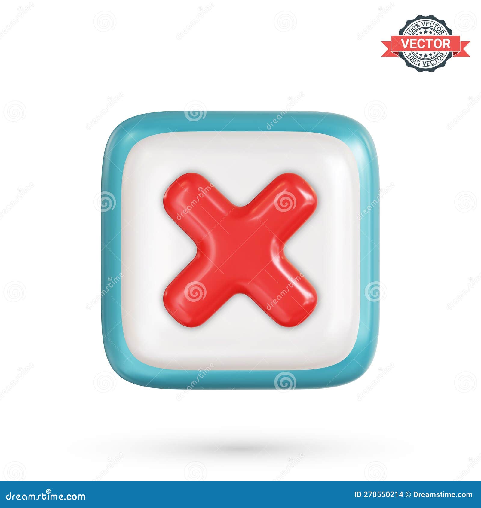 Wrong Mark Icon or Incorrect Sign. Glossy Button with Red Cross Stock ...