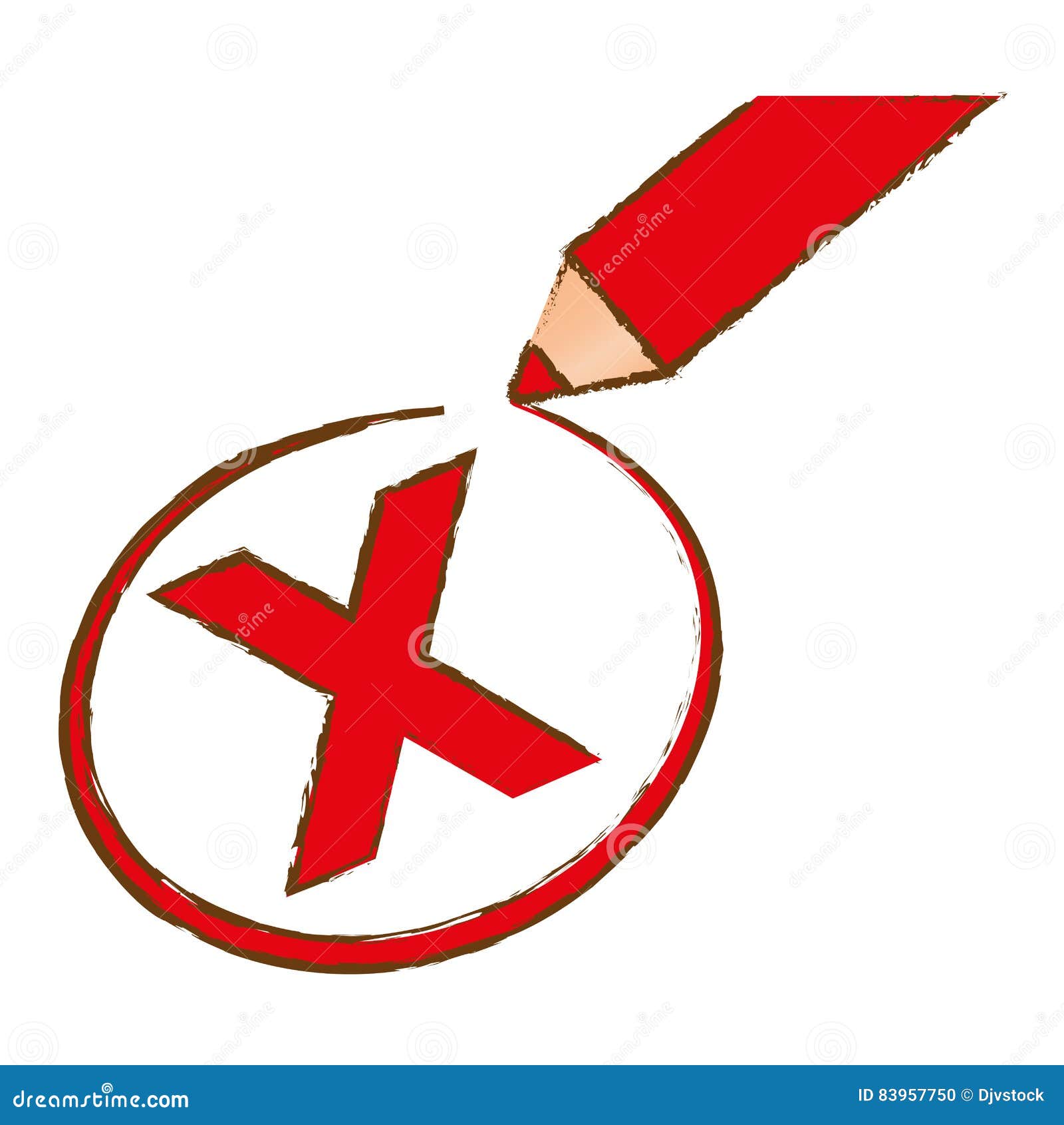 Wrong mark icon stock vector. Illustration of interface - 83957750