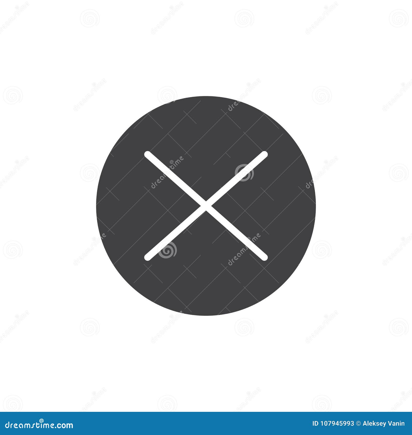 Wrong mark icon vector stock vector. Illustration of perfect - 107945993