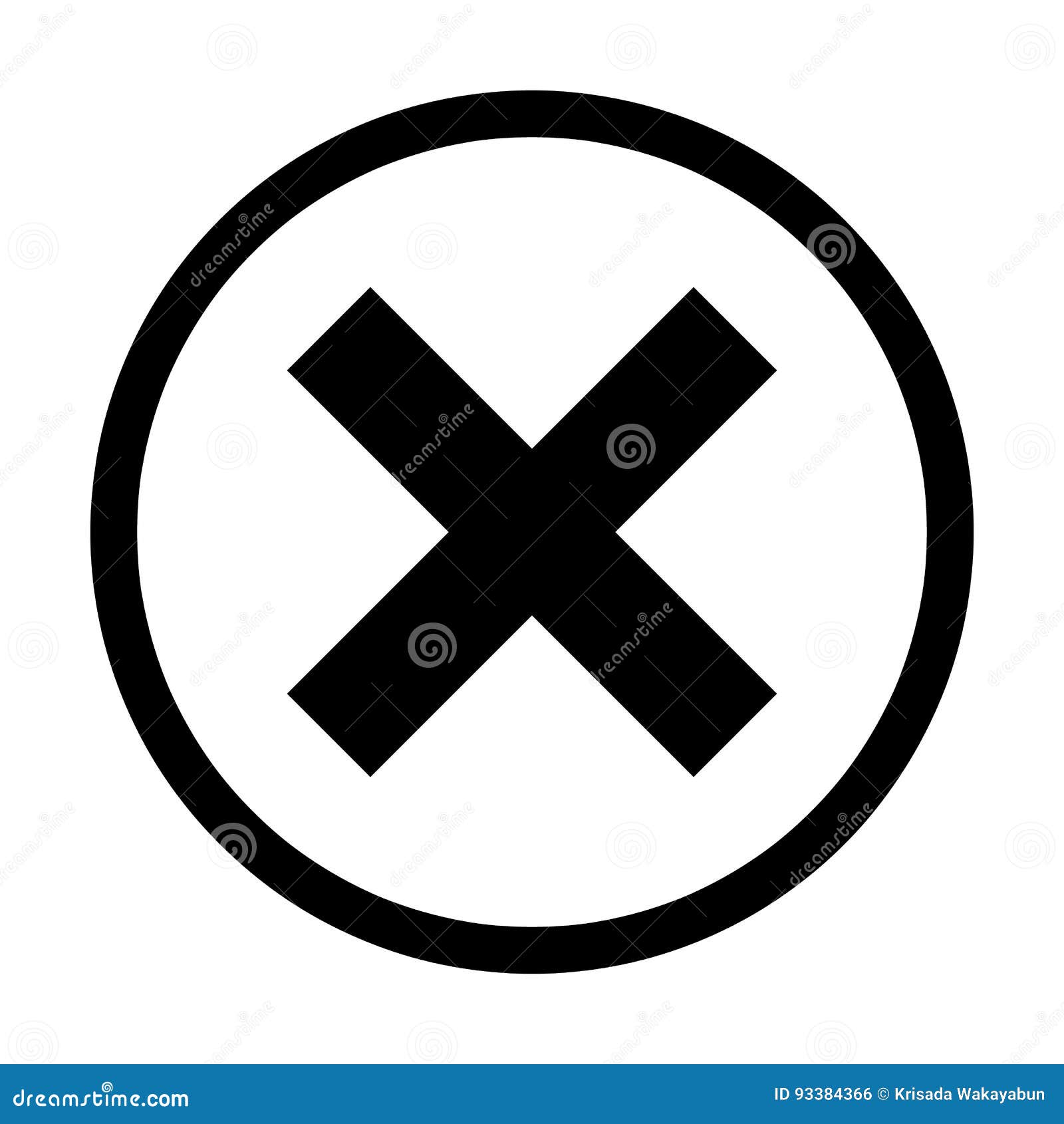 Wrong Mark Minimal Style Icon Vector Eps10 Stock Vector - Illustration ...