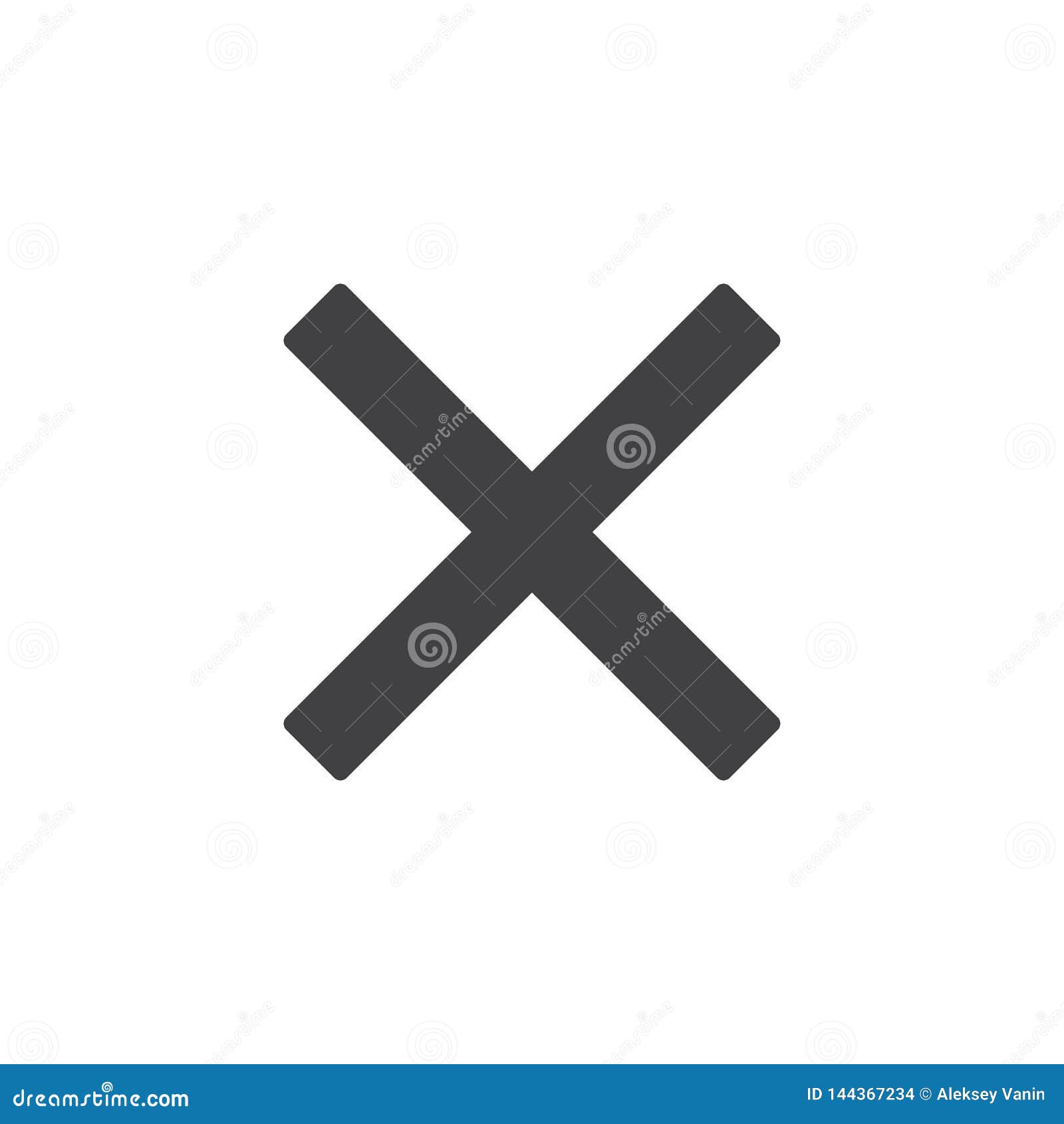 Wrong mark vector icon stock vector. Illustration of graphics - 144367234