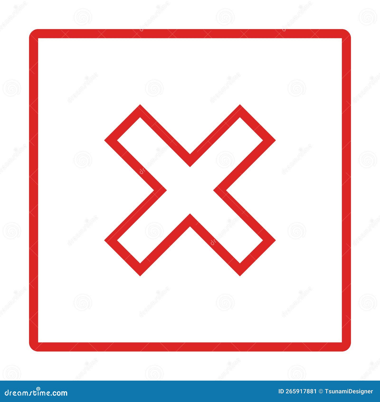 Wrong Marks, Cross Marks, Rejected, Disapproved, No, False, Not Ok ...