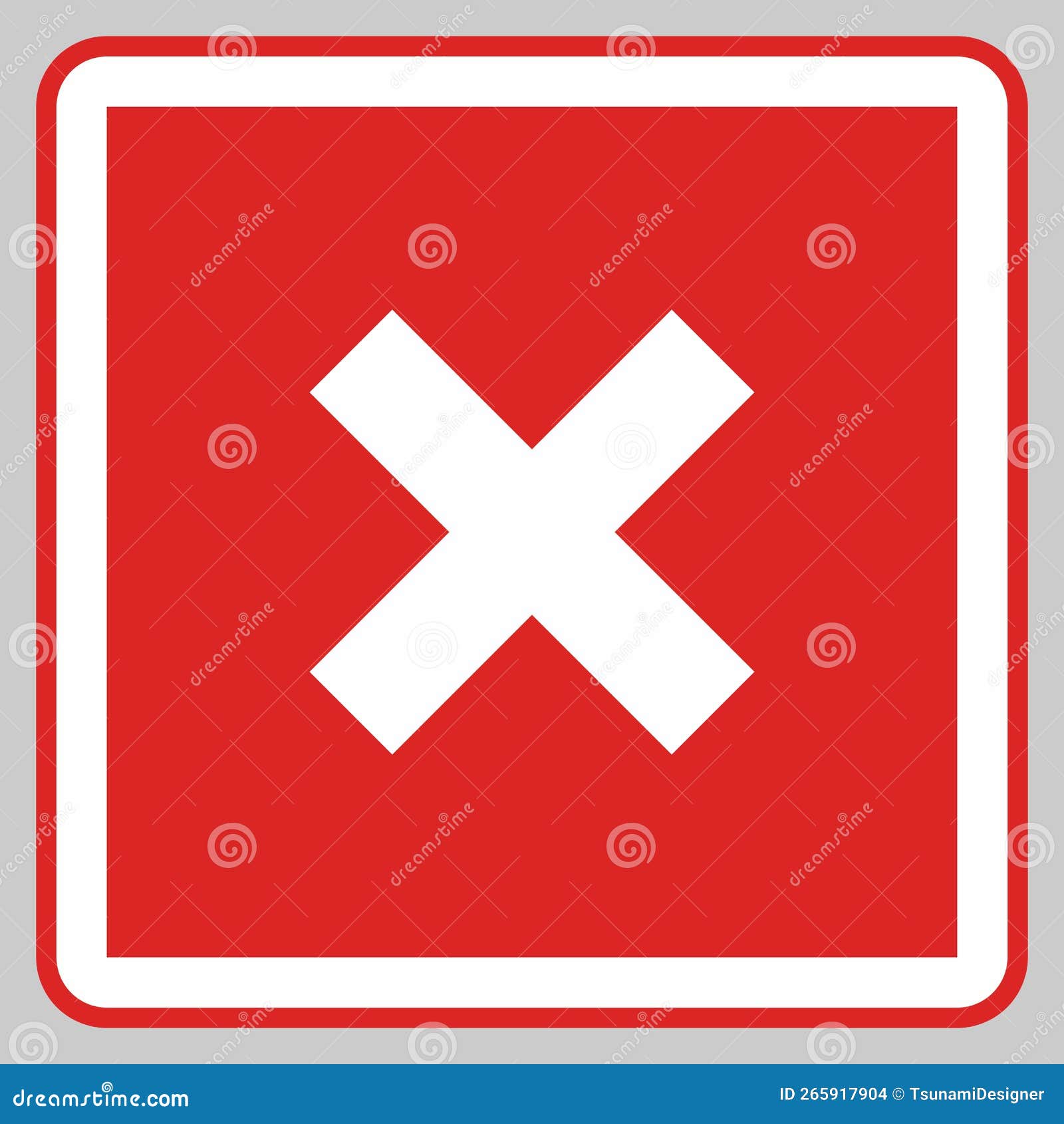 Wrong Marks, Cross Marks, Rejected, Disapproved, No, False, Not Ok ...