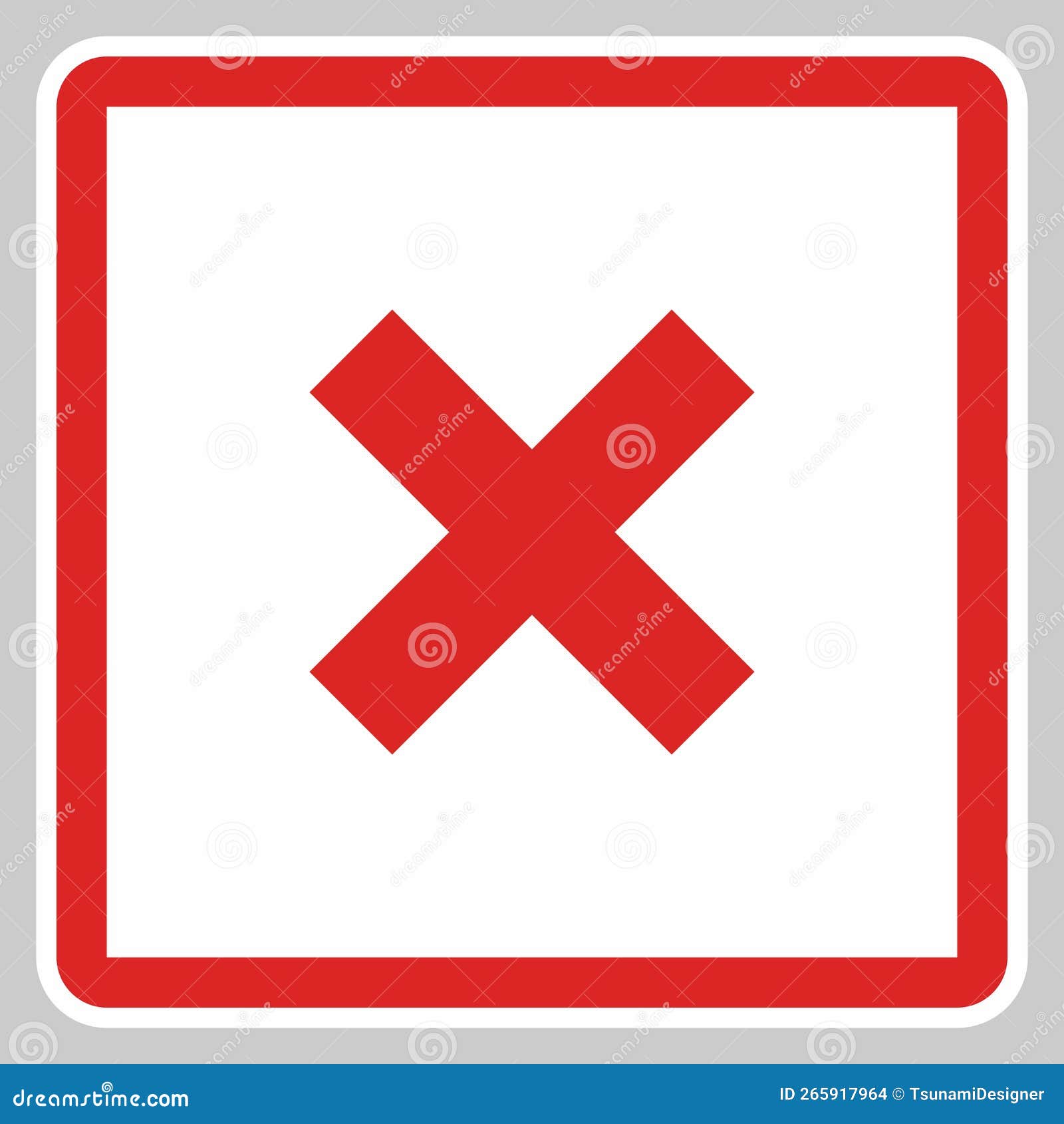 Wrong Marks, Cross Marks, Rejected, Disapproved, No, False, Not Ok ...