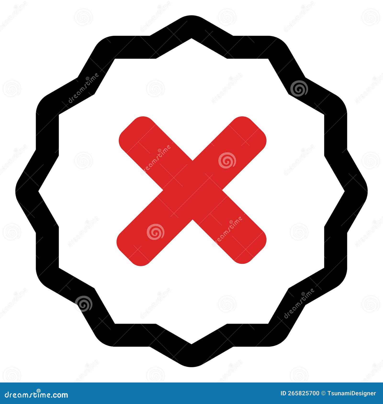 Wrong Marks, Cross Marks, Rejected, Disapproved, No, False, Not Ok ...