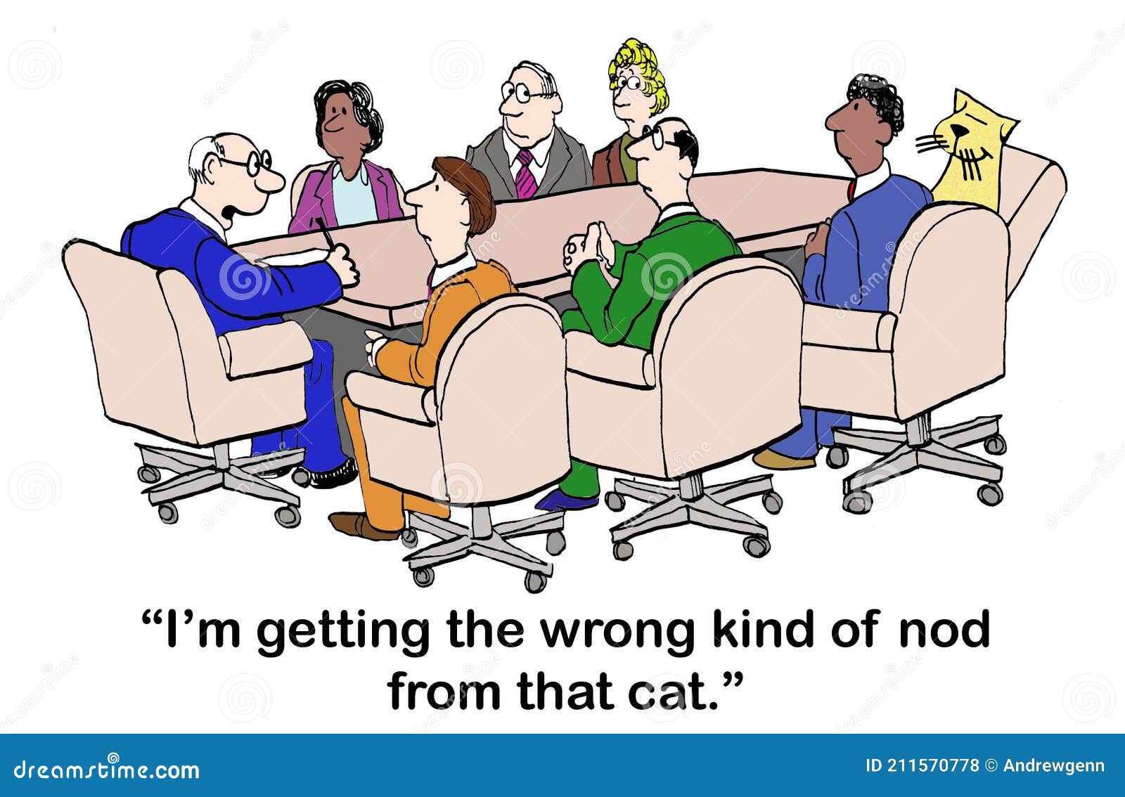 Wrong nod from cat stock illustration. Illustration of speaking - 211570778
