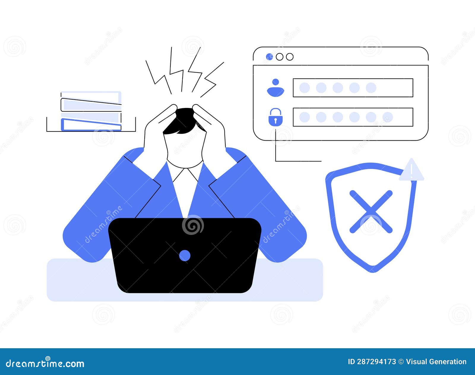 Wrong Password Abstract Concept Vector Illustration. Stock Vector ...