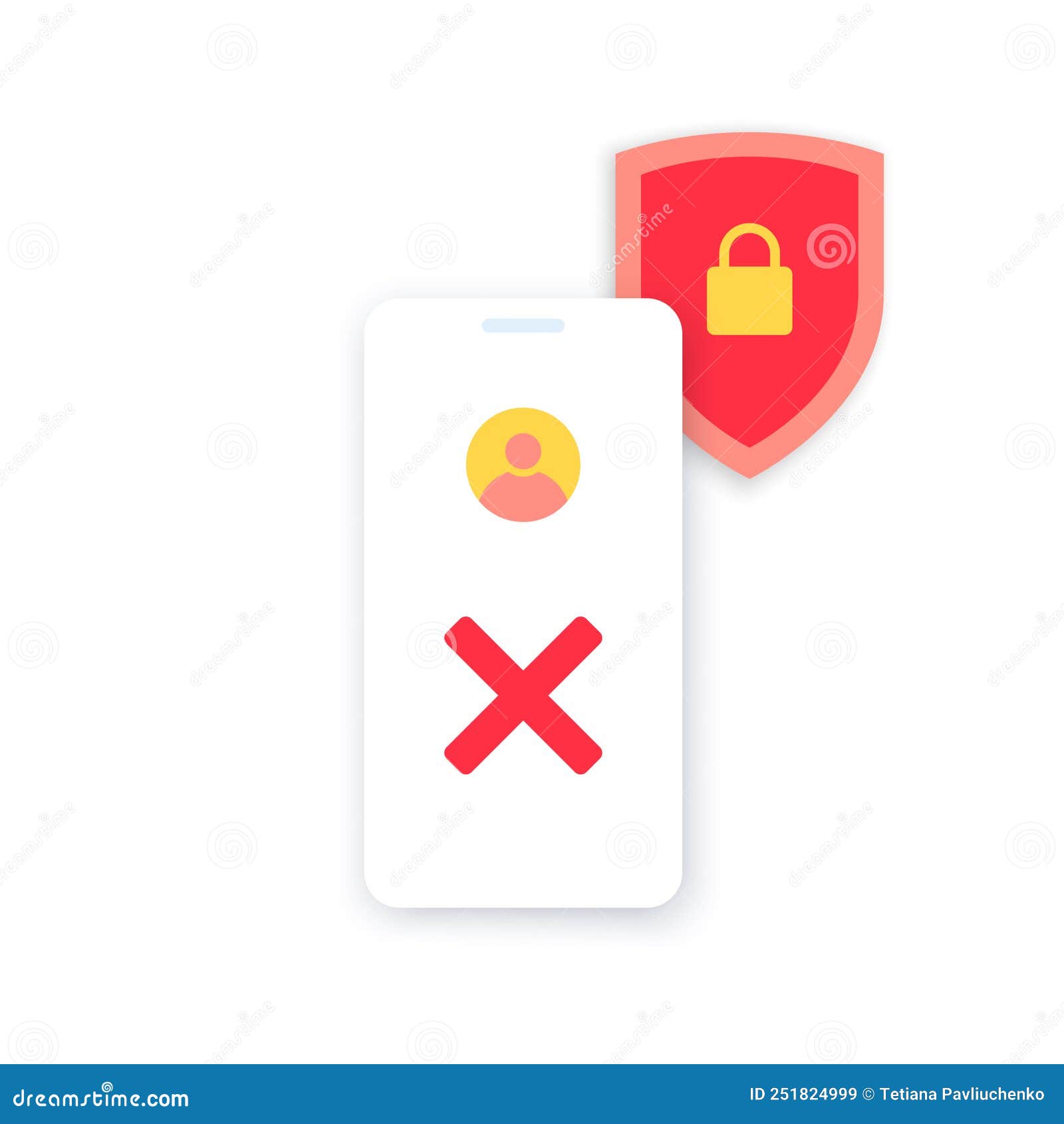 Wrong password concept stock vector. Illustration of lock - 251824999