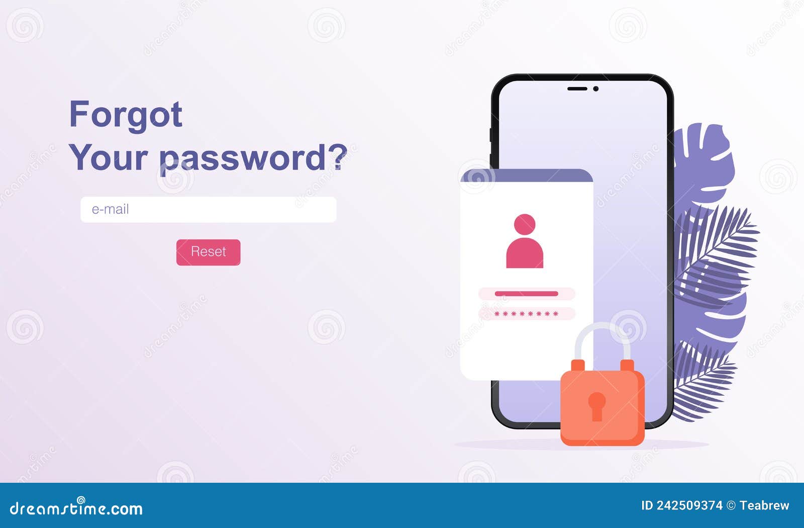 Wrong Password. Vector Illustration for Web Banner. Stock Illustration ...
