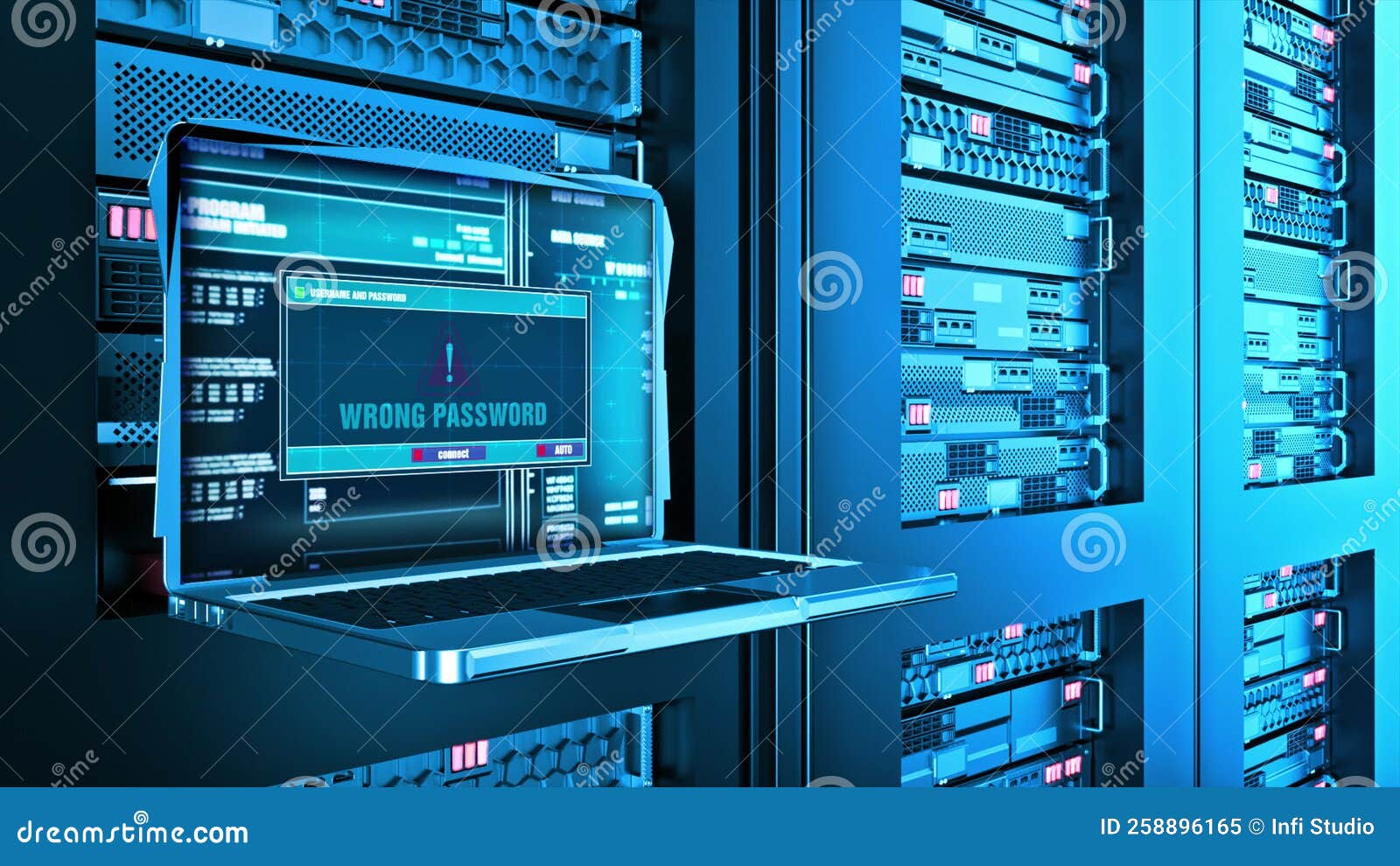 Wrong Password Warning Error Alert Text on Computer Screen Stock Video ...