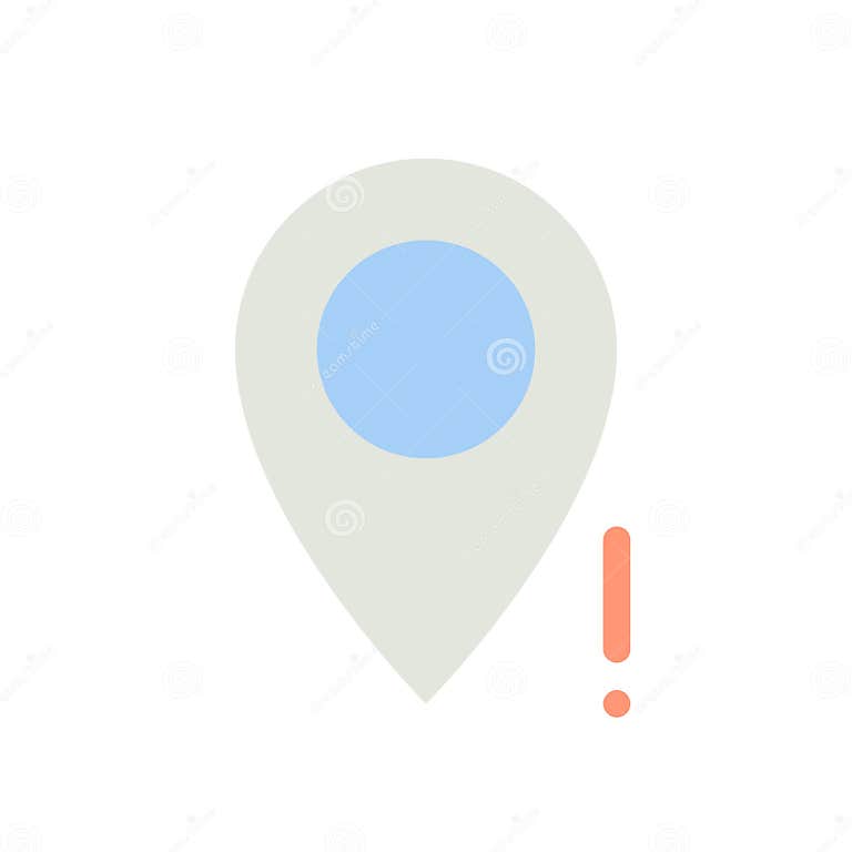 Wrong Pin Location Flat Color Ui Icon Stock Vector - Illustration of missing, pictogram: 264057873