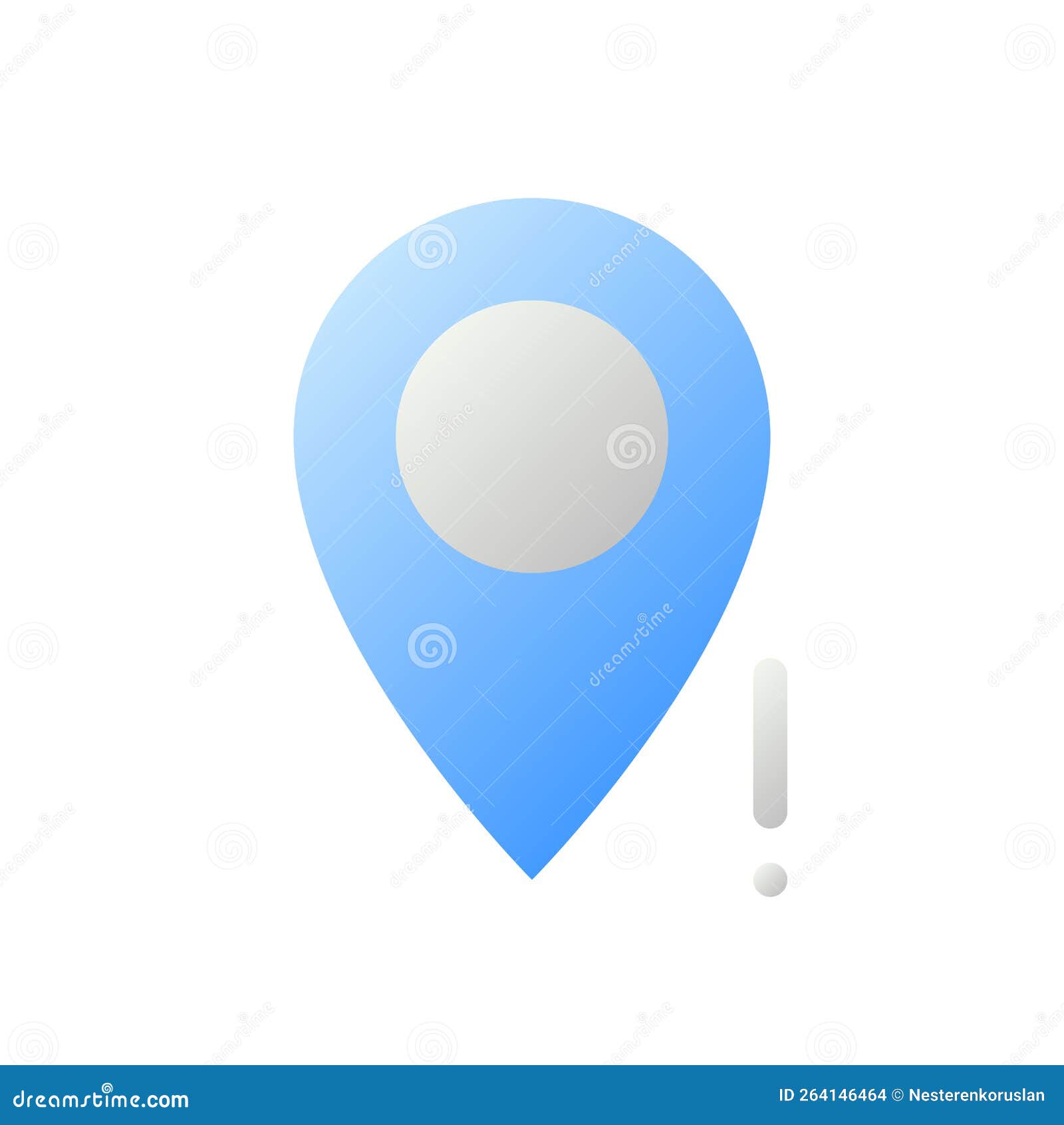 Wrong Pin Location Flat Gradient Two-color Ui Icon Stock Vector - Illustration of vector ...