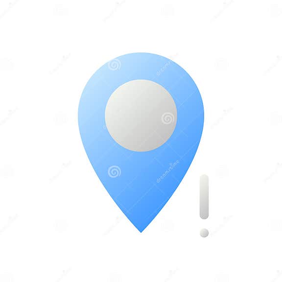 Wrong Pin Location Flat Gradient Two-color Ui Icon Stock Vector - Illustration of vector ...