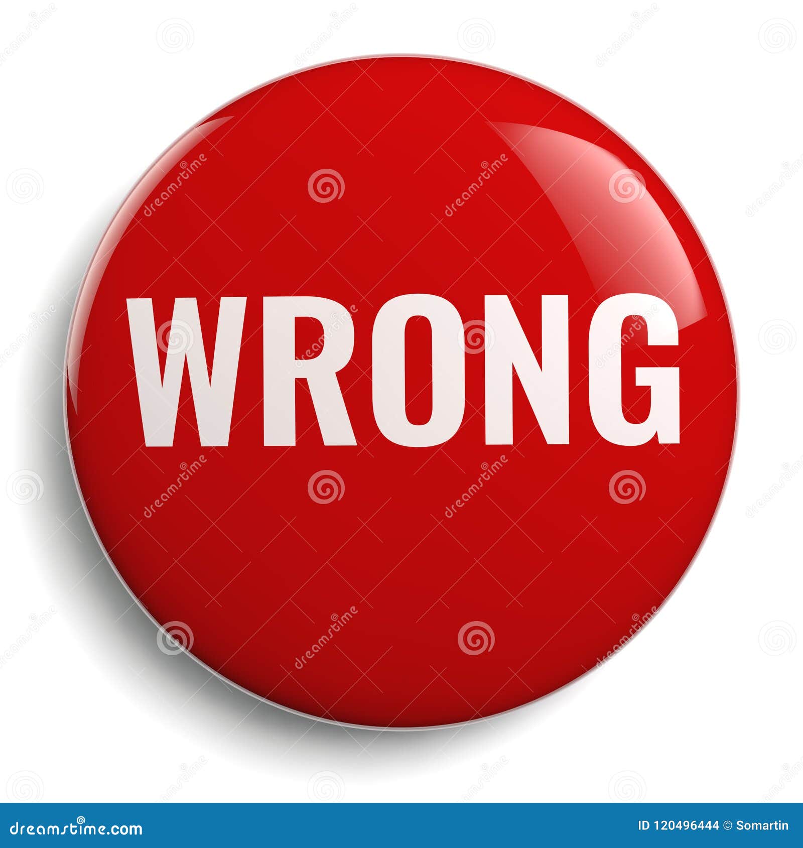 Wrong Red Round Symbol Isolated Stock Illustration - Illustration of ...