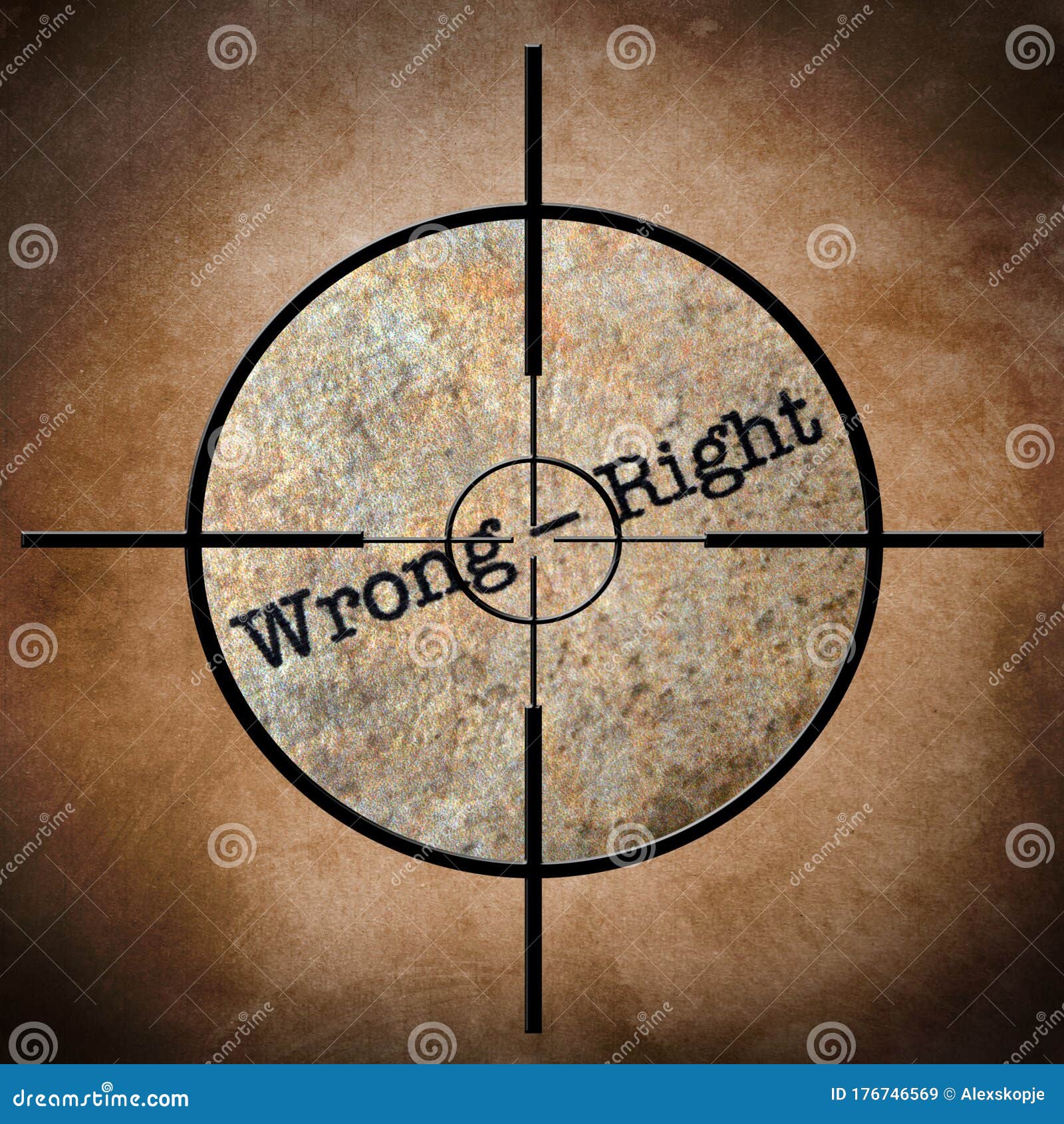 Wrong - Right Target Concept Stock Illustration - Illustration of ...