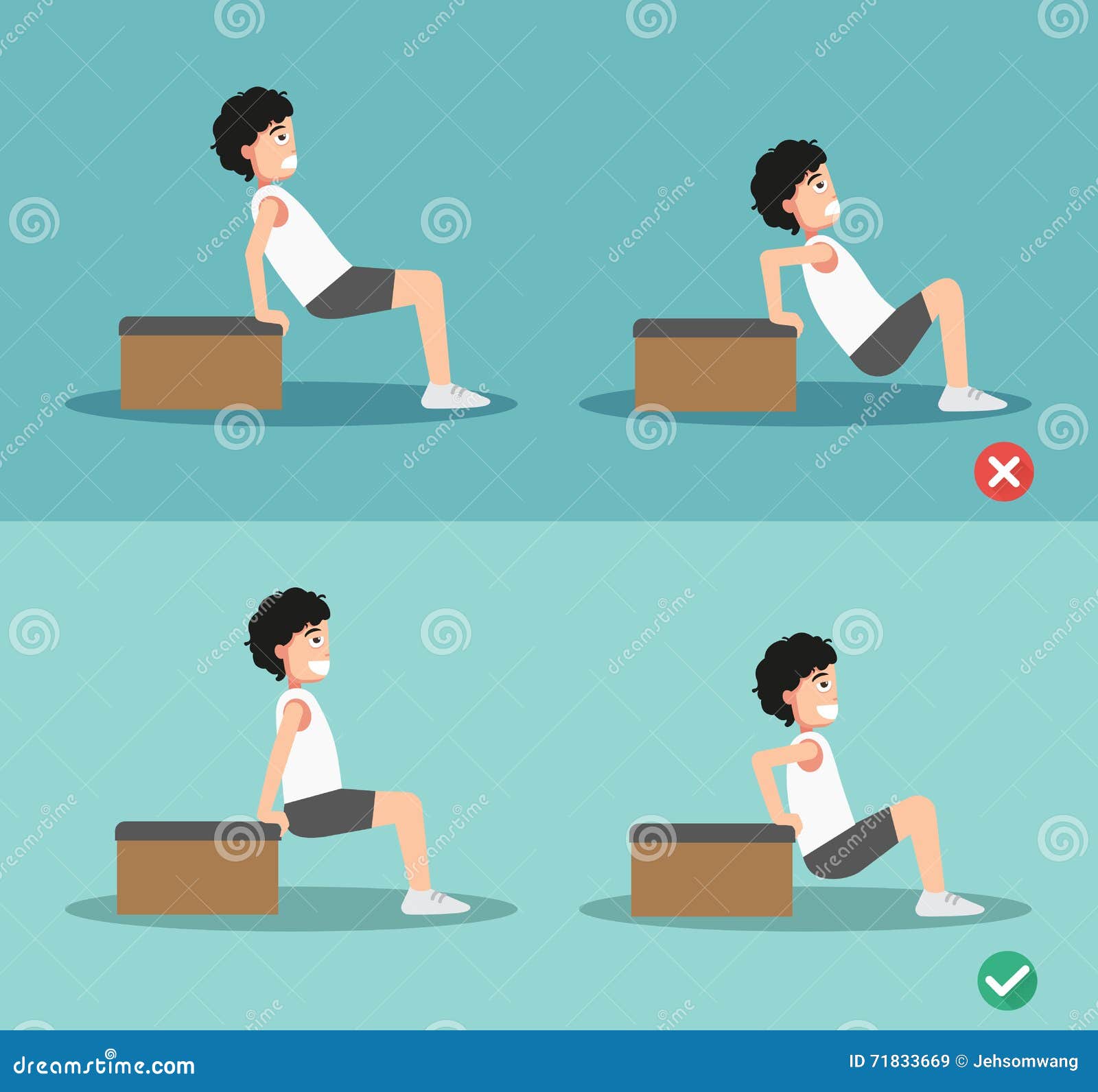 Tricep Stretch Exercise Silhouette Vector Illustration | CartoonDealer ...