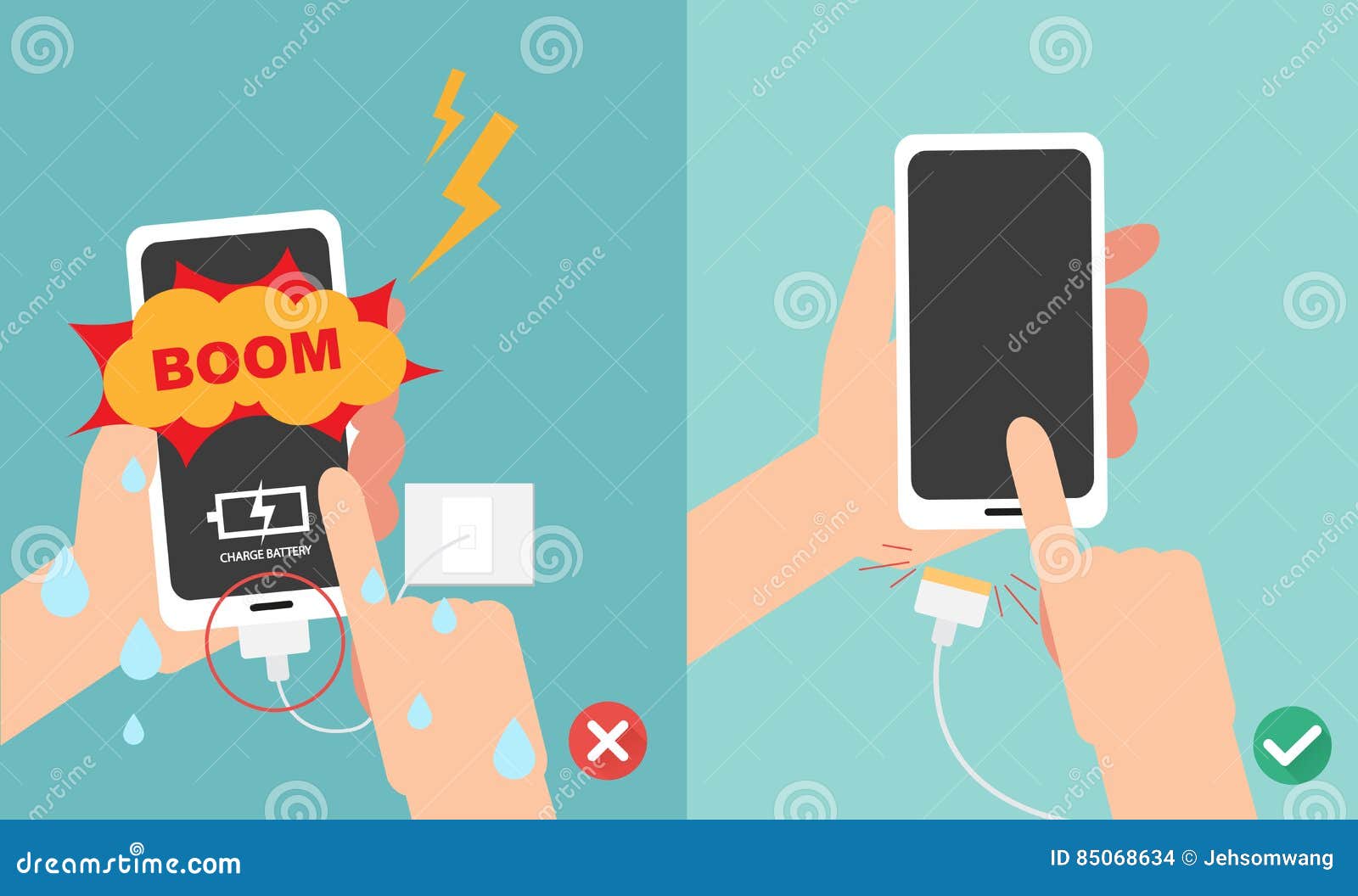 Not Charging Battery Icon Vector, Replacing Your Battery Illustration ...