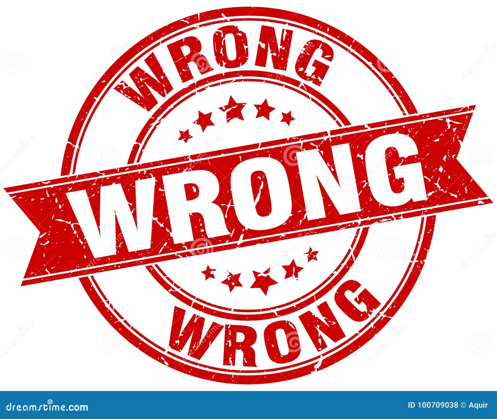 Wrong stamp stock vector. Illustration of sticker, greet - 100709038