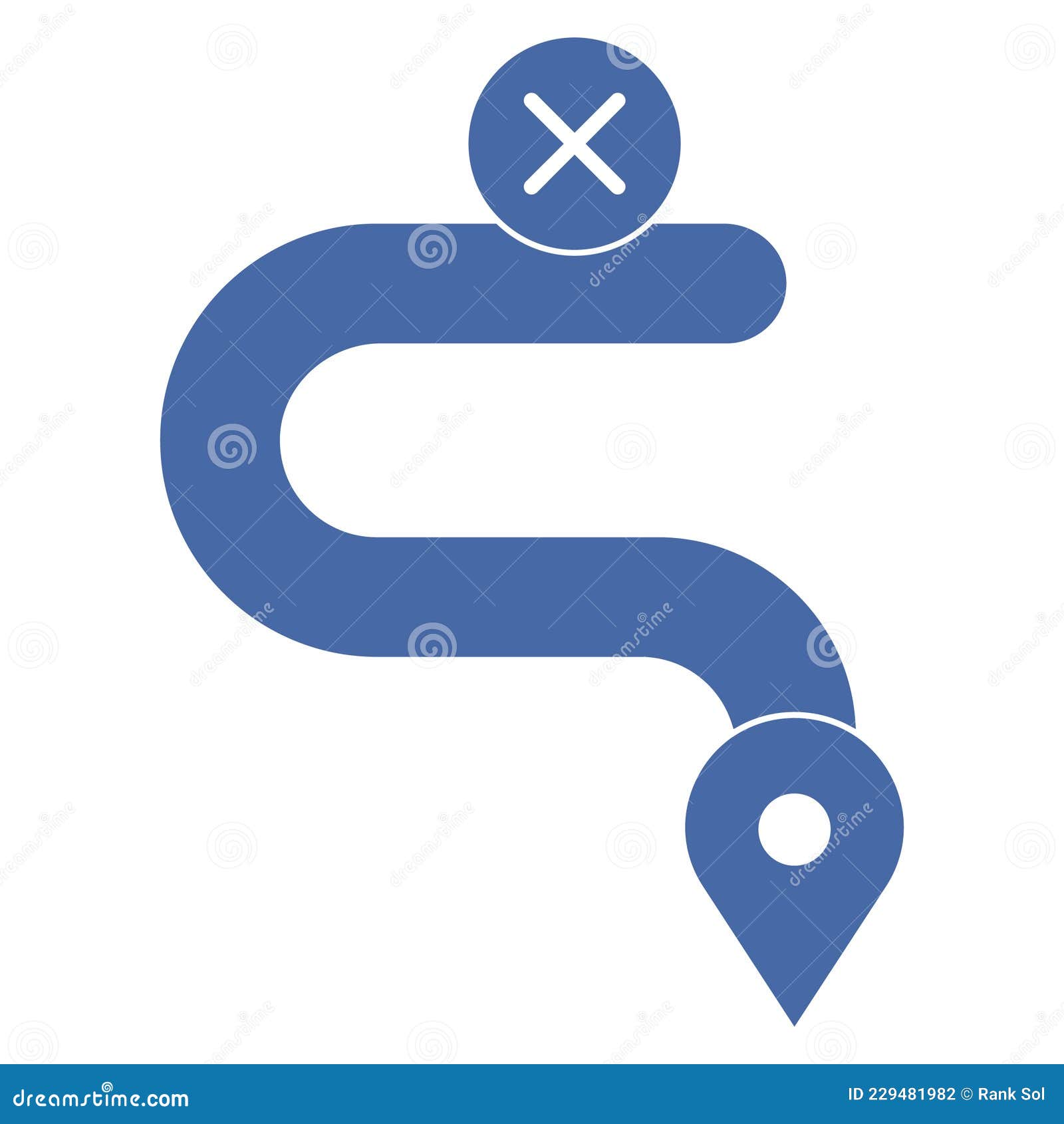 Wrong Route Isolated Vector Icon Which Can Easily Modify or Edit Stock ...
