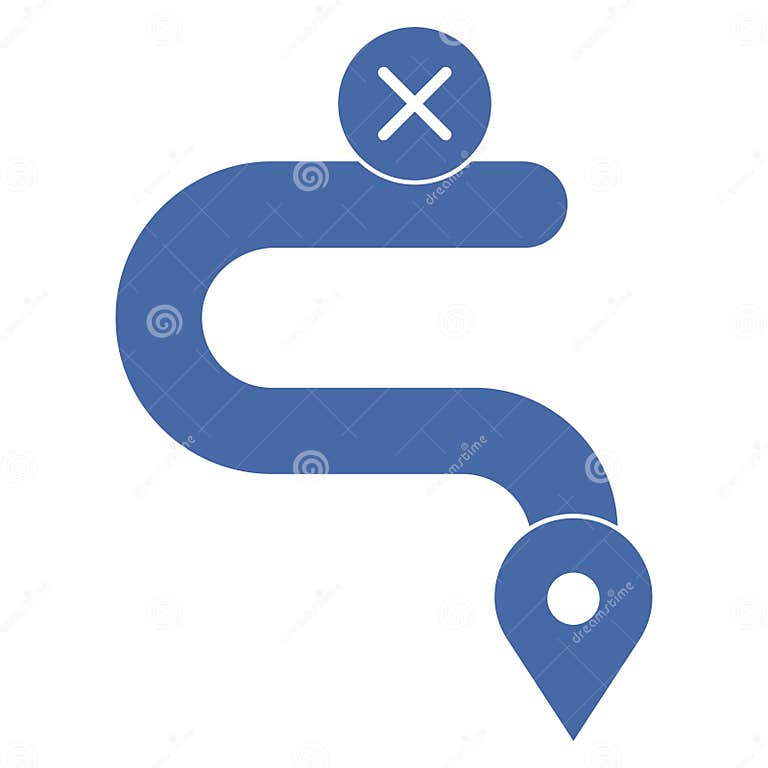 Wrong Route Isolated Vector Icon Which Can Easily Modify or Edit Stock ...