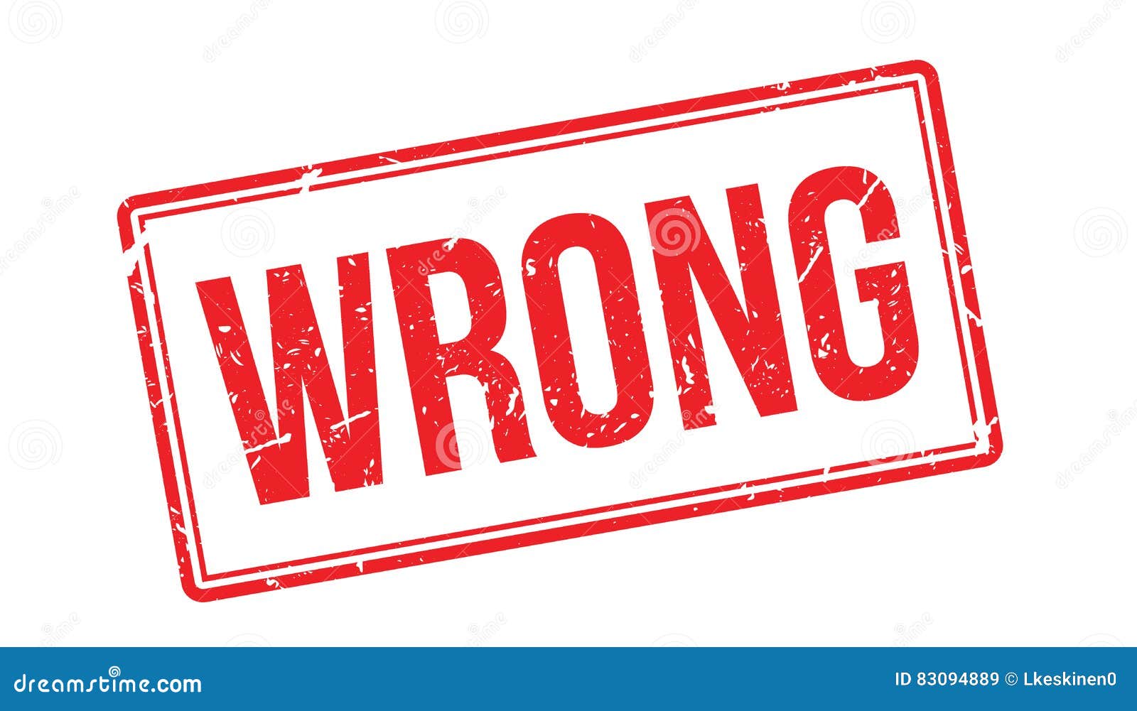 Wrong Rubber Stamp Royalty-Free Stock Photo | CartoonDealer.com #84832215