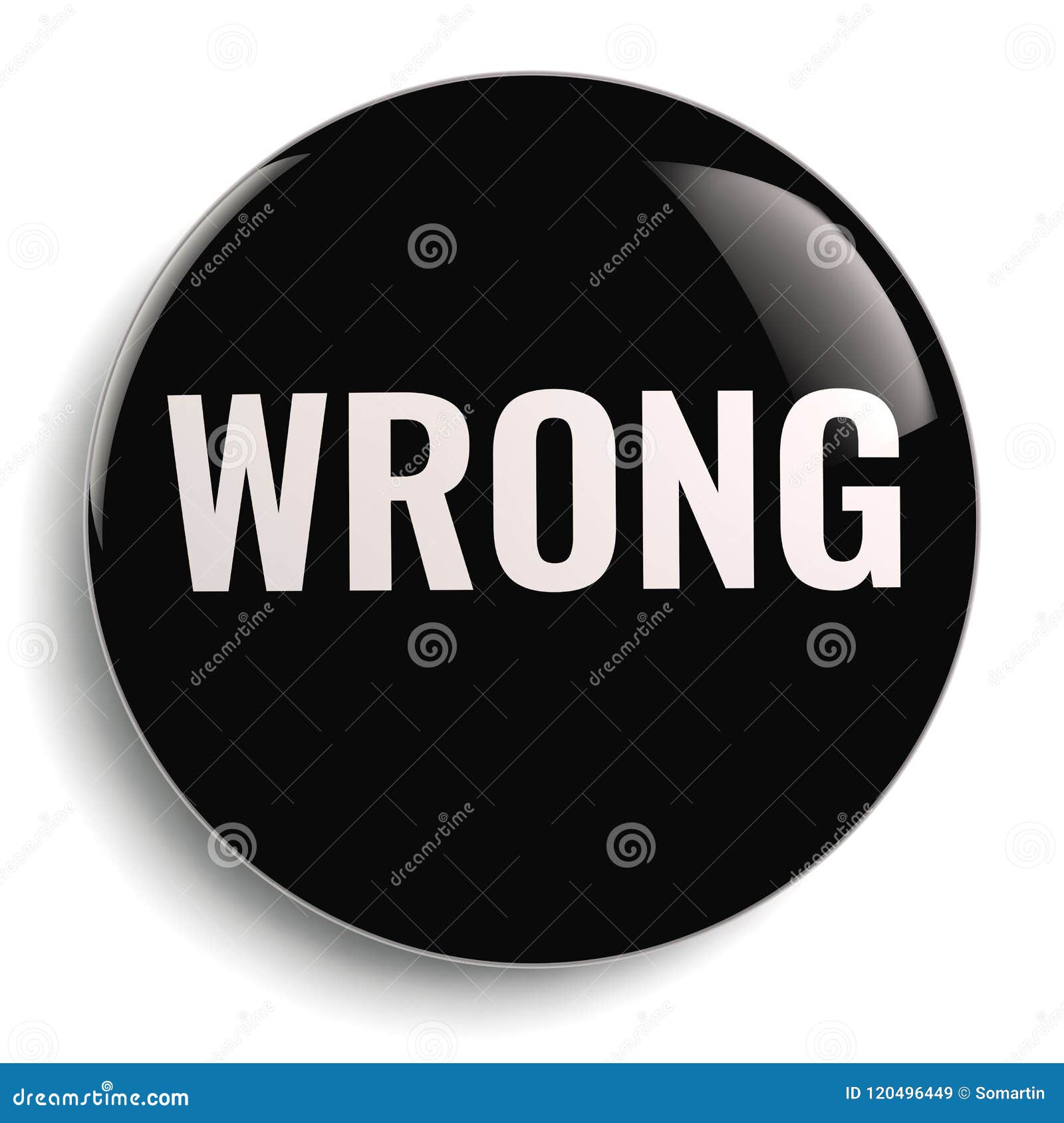 Wrong Black Round Symbol Isolated Stock Illustration - Illustration of ...