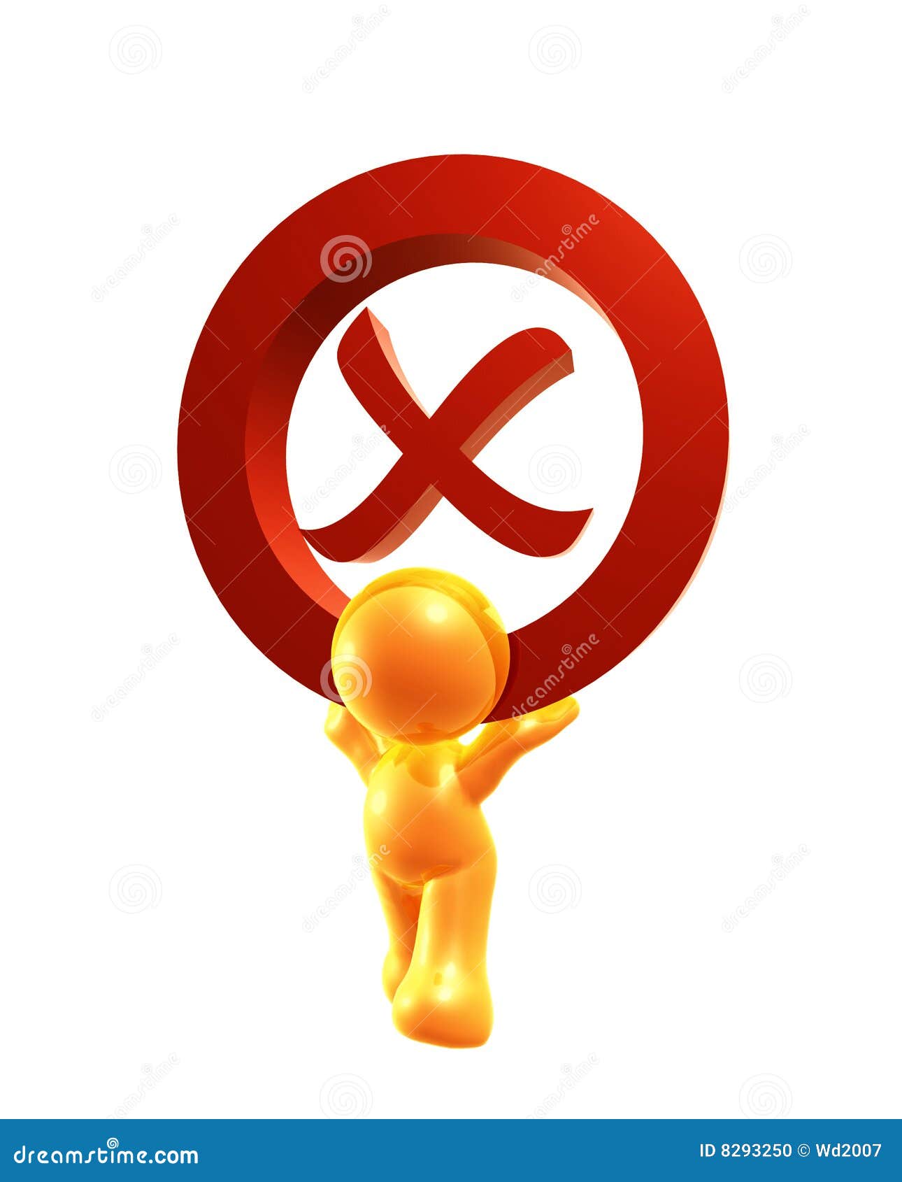 Wrong sign icon symbol stock illustration. Illustration of render - 8293250