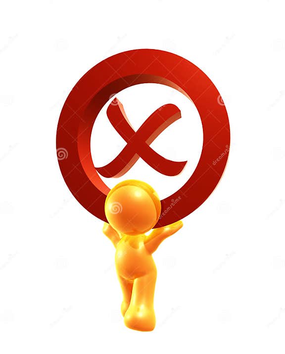Wrong sign icon symbol stock illustration. Illustration of render - 8293250