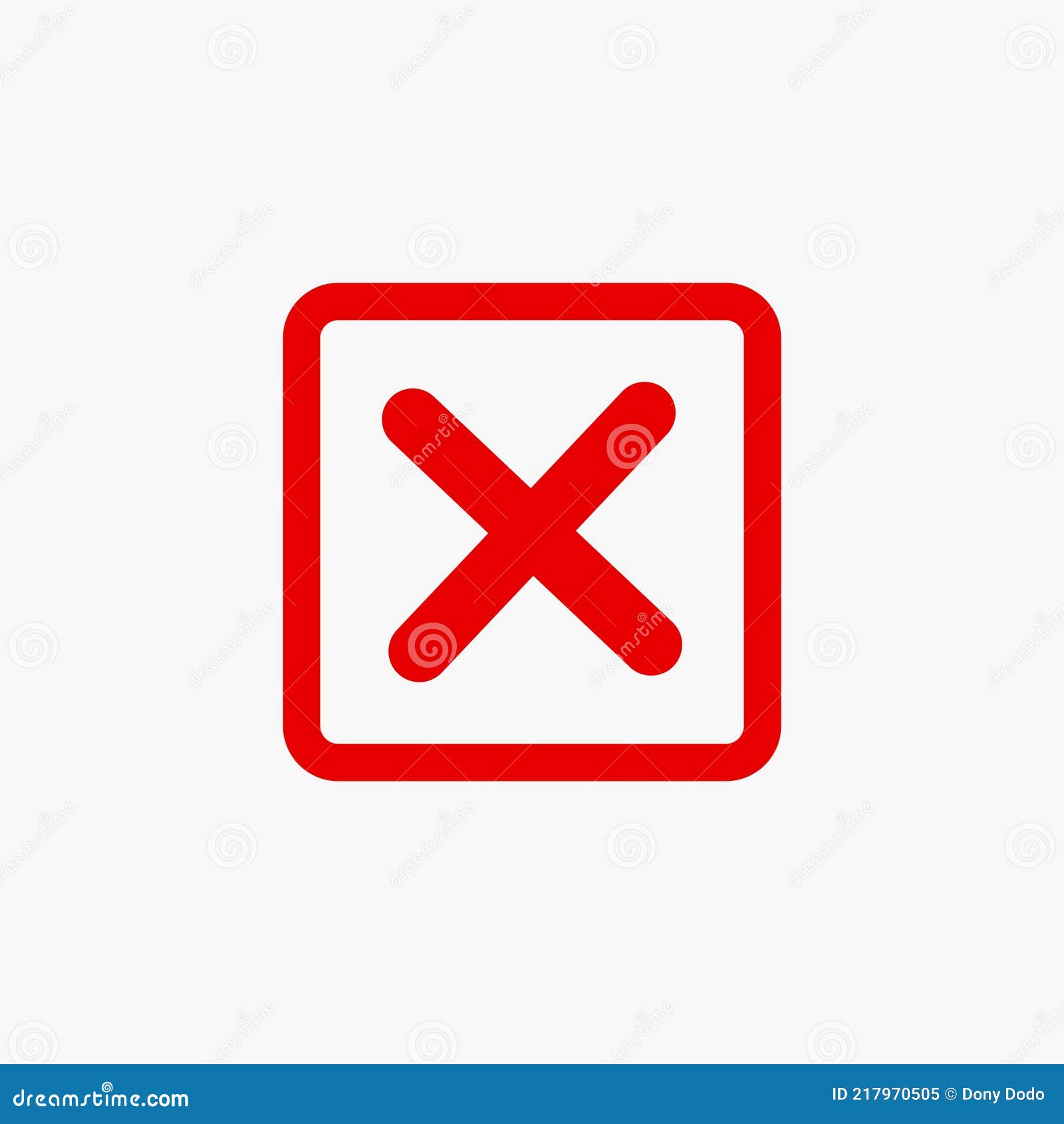 Wrong Sign. Line Vector Icon Stock Vector - Illustration of sign ...