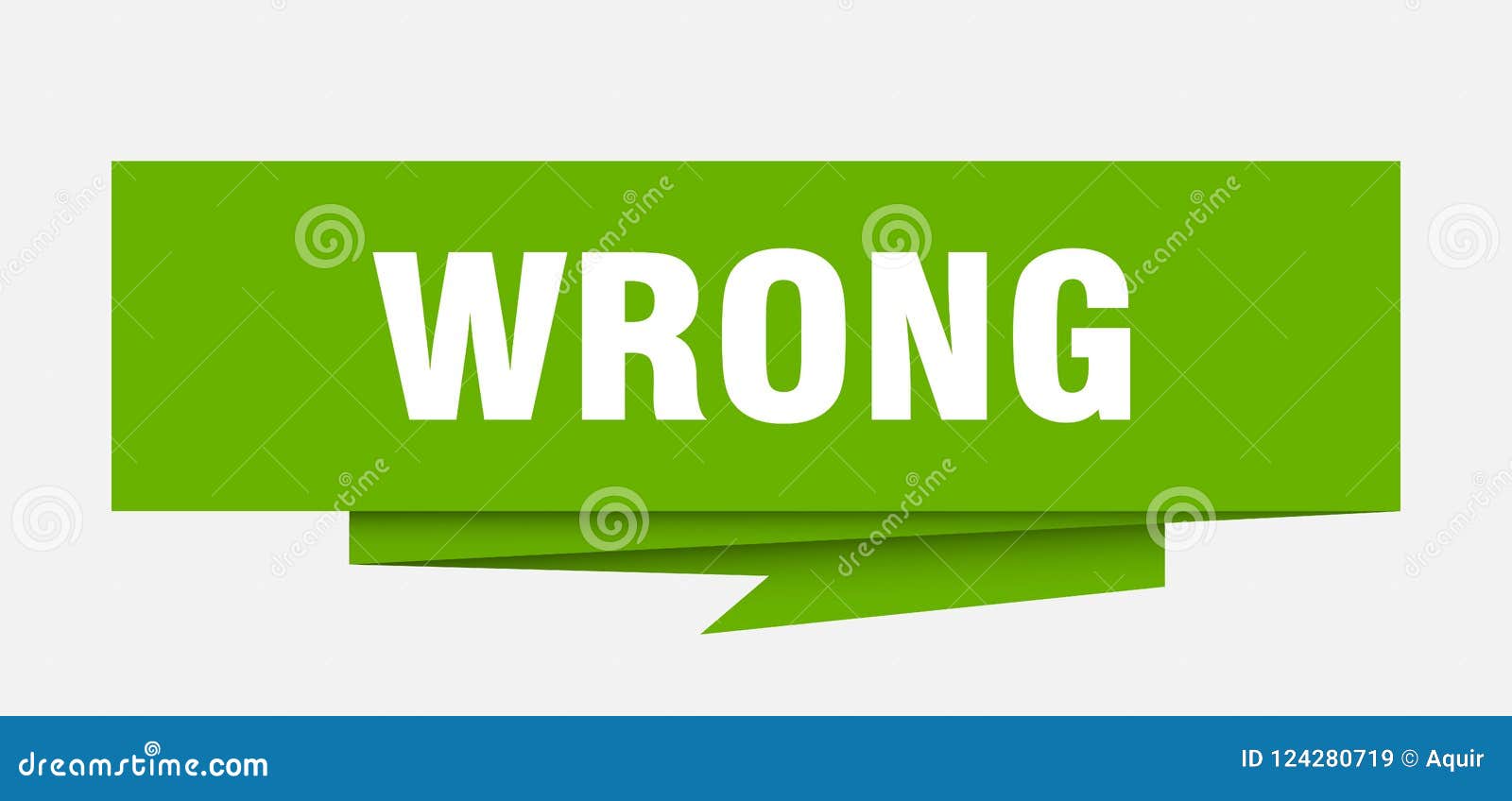Wrong stock vector. Illustration of sticker, design - 124280719