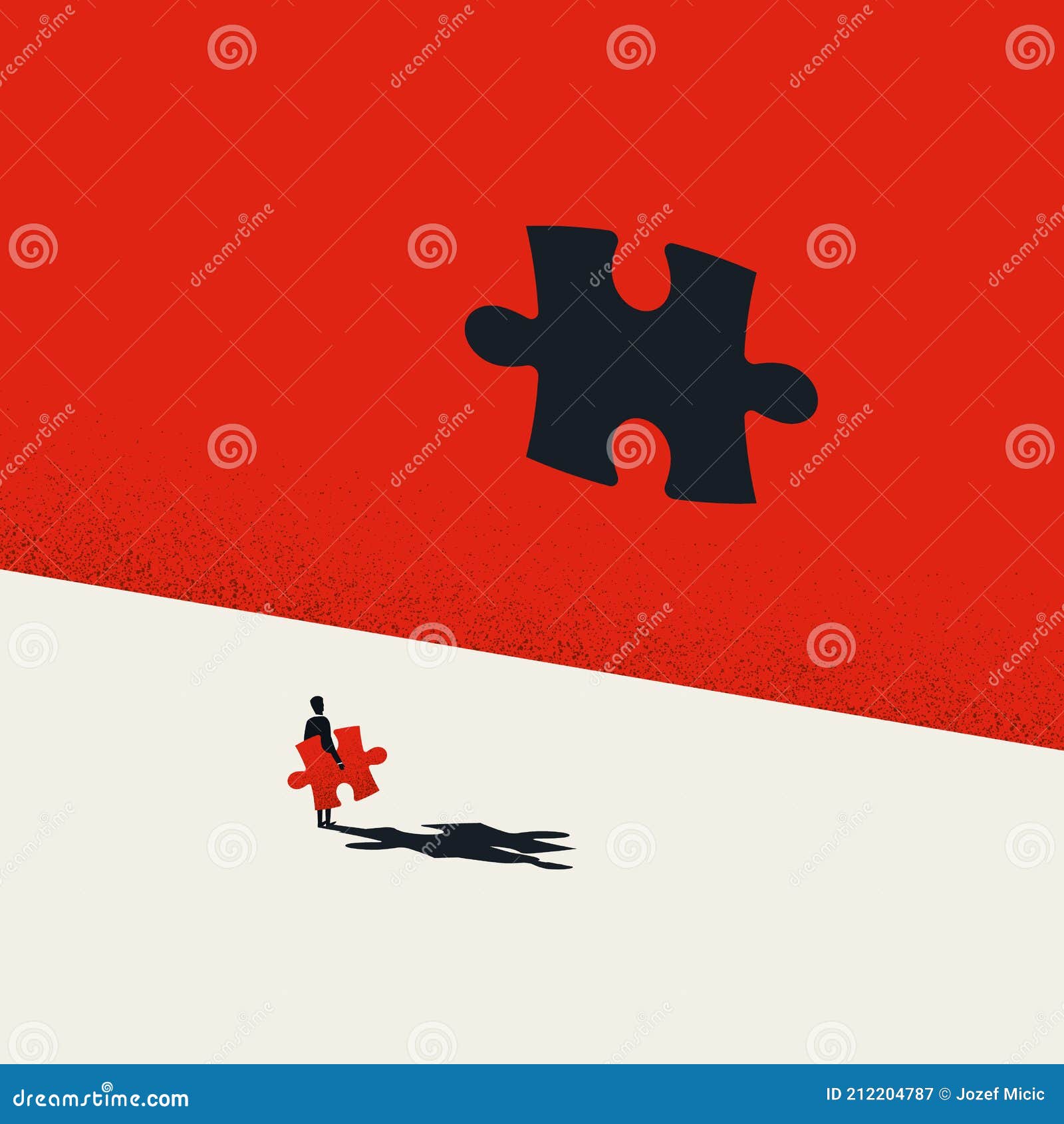 Wrong Solution Business Vector Concept. Insufficient Size of Jigsaw ...