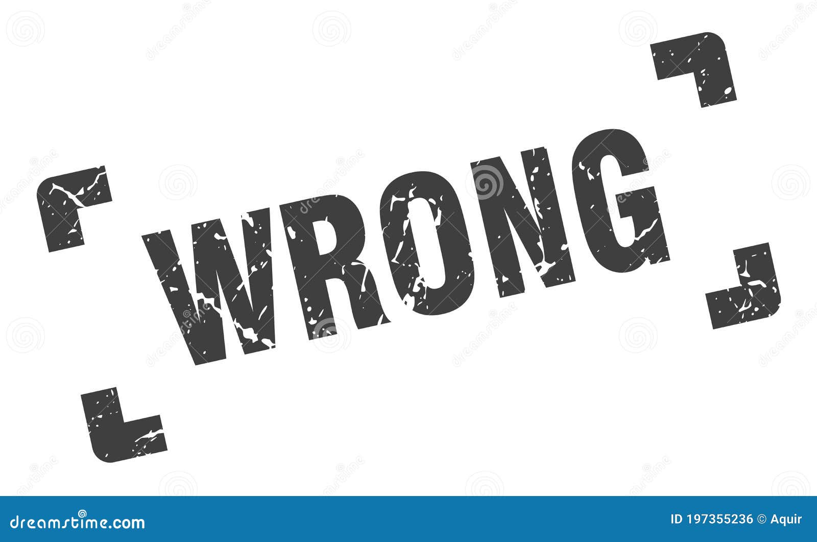 Wrong stamp stock vector. Illustration of wrong, sign - 197355236