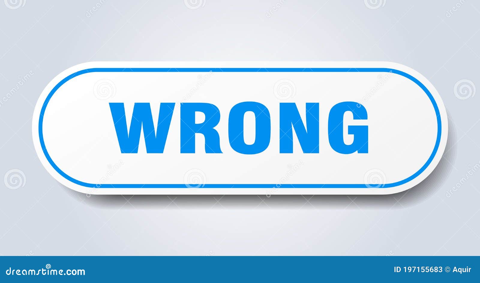 Wrong sticker. stock vector. Illustration of flat, peeler - 197155683