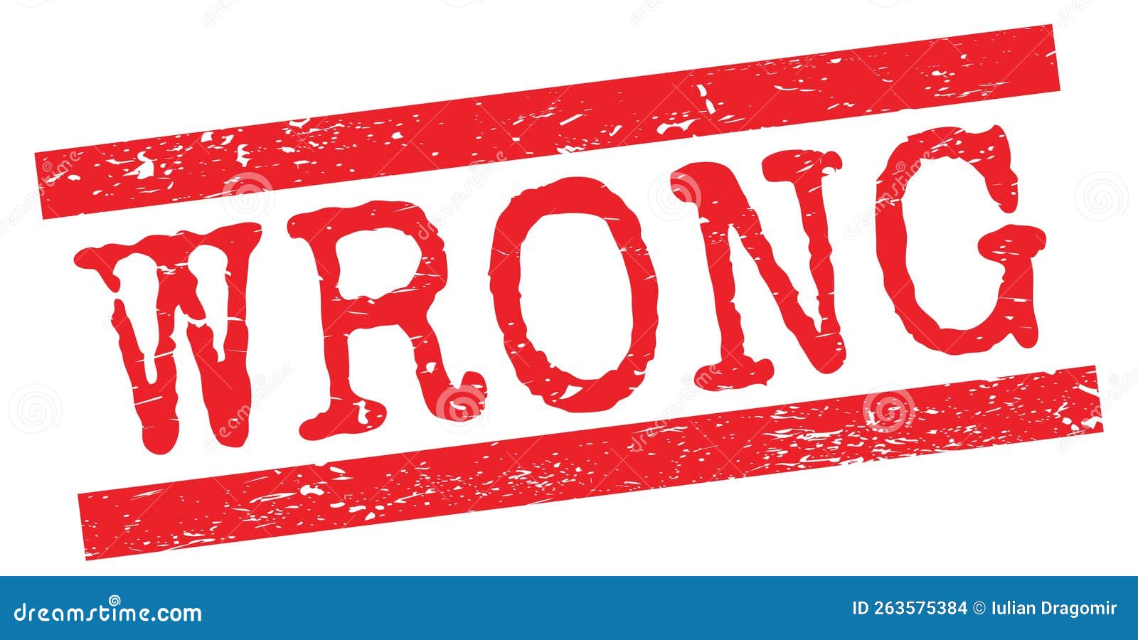 WRONG Text on Red Lines Stamp Sign Stock Illustration - Illustration of ...