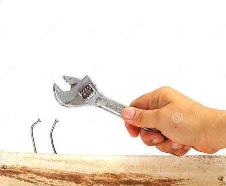 Wrong Tool DIY stock image. Image of tapping, isolated - 58686199
