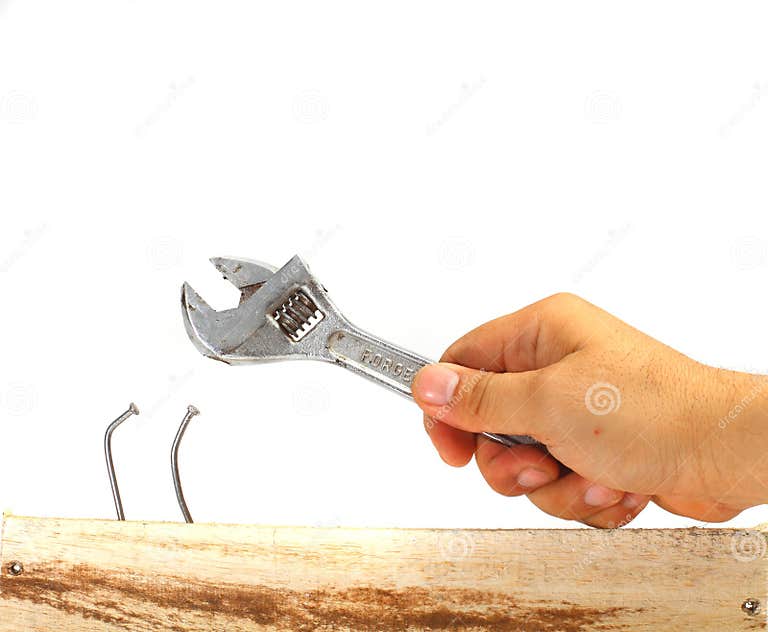Wrong Tool DIY stock image. Image of tapping, isolated - 58686199