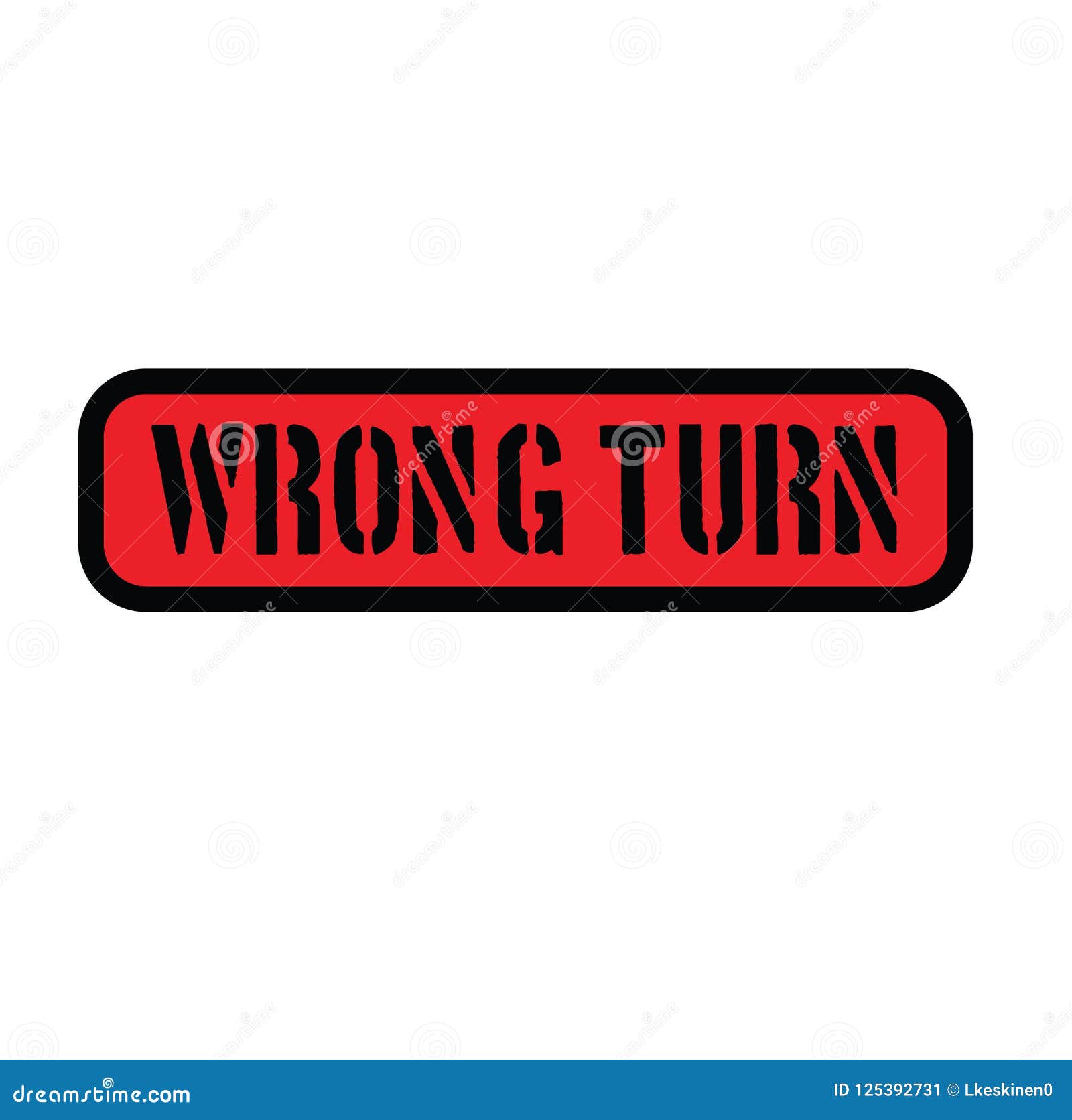 Wrong turn rubber stamp stock vector. Illustration of insignia - 125392731
