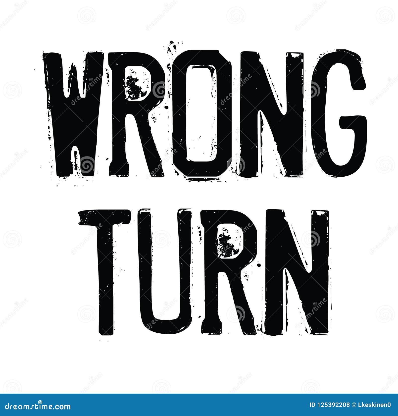 Wrong turn rubber stamp stock vector. Illustration of problem - 125392208