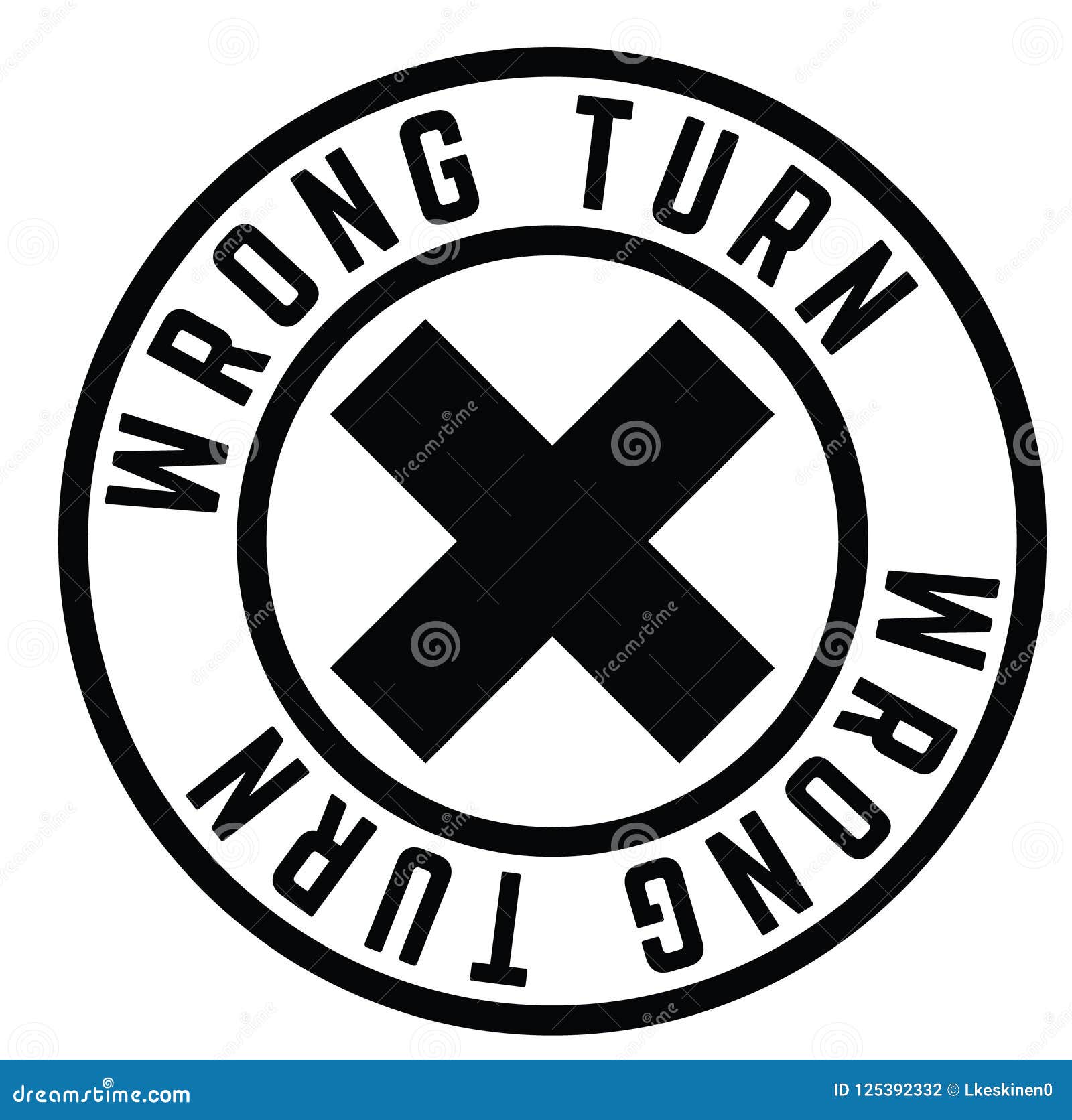 Wrong turn rubber stamp stock vector. Illustration of incorrect - 125392332